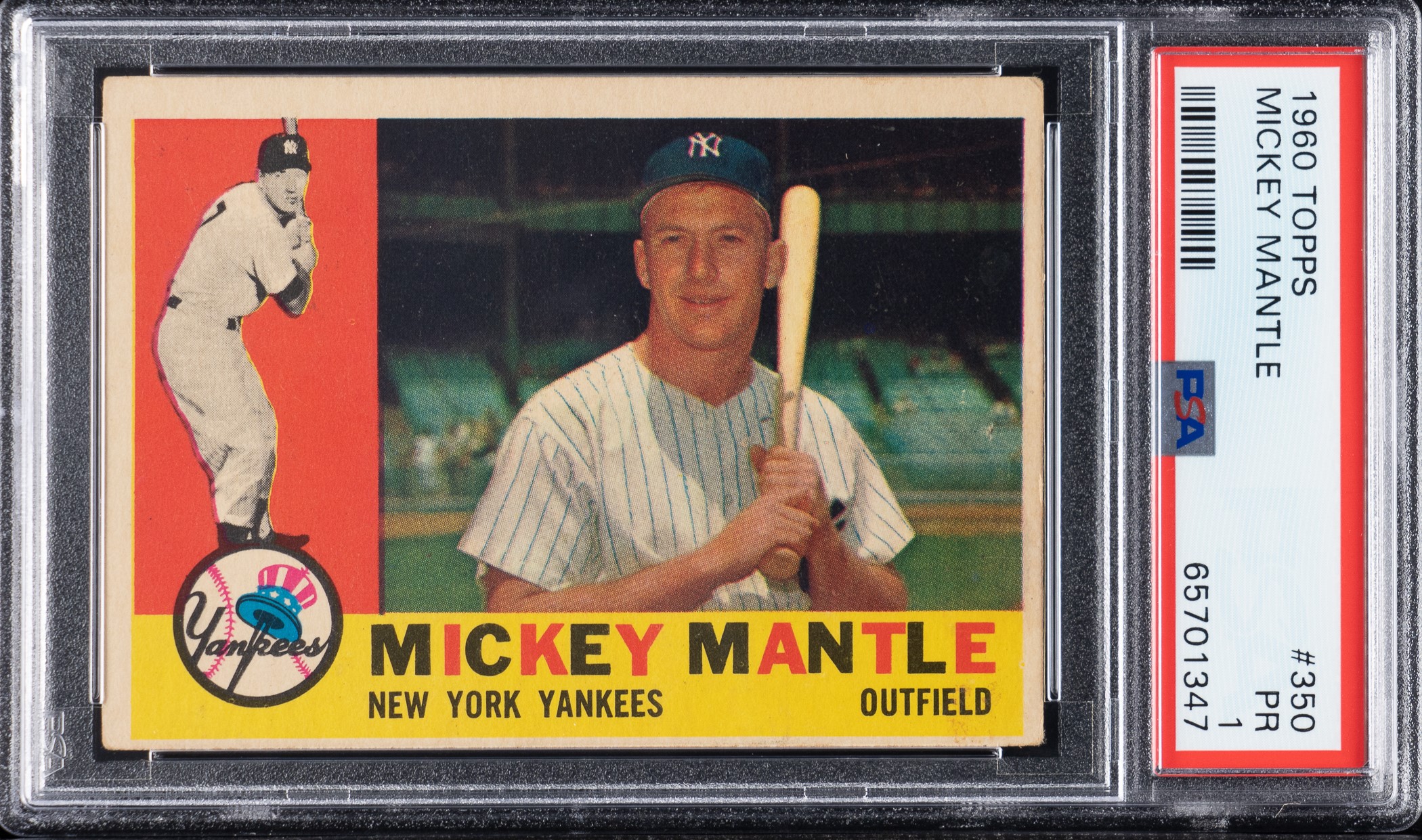 1960 Topps #350 Mickey Mantle PSA POOR 1 | REA Archive