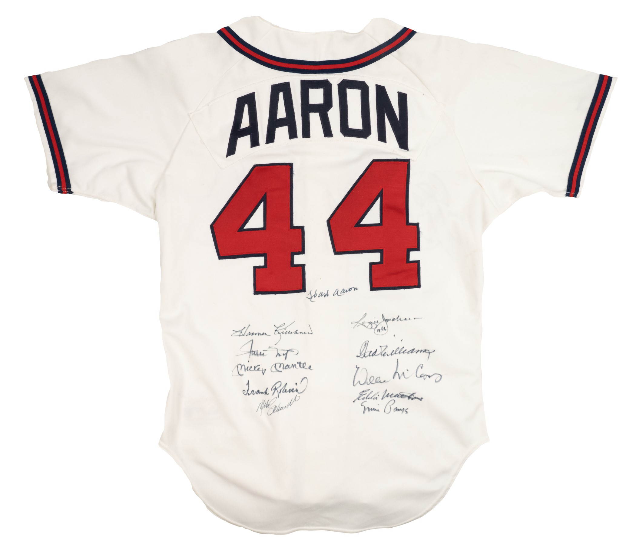 500 Home Run Club Signed Hank Aaron Atlanta Braves Jersey with 11 ...
