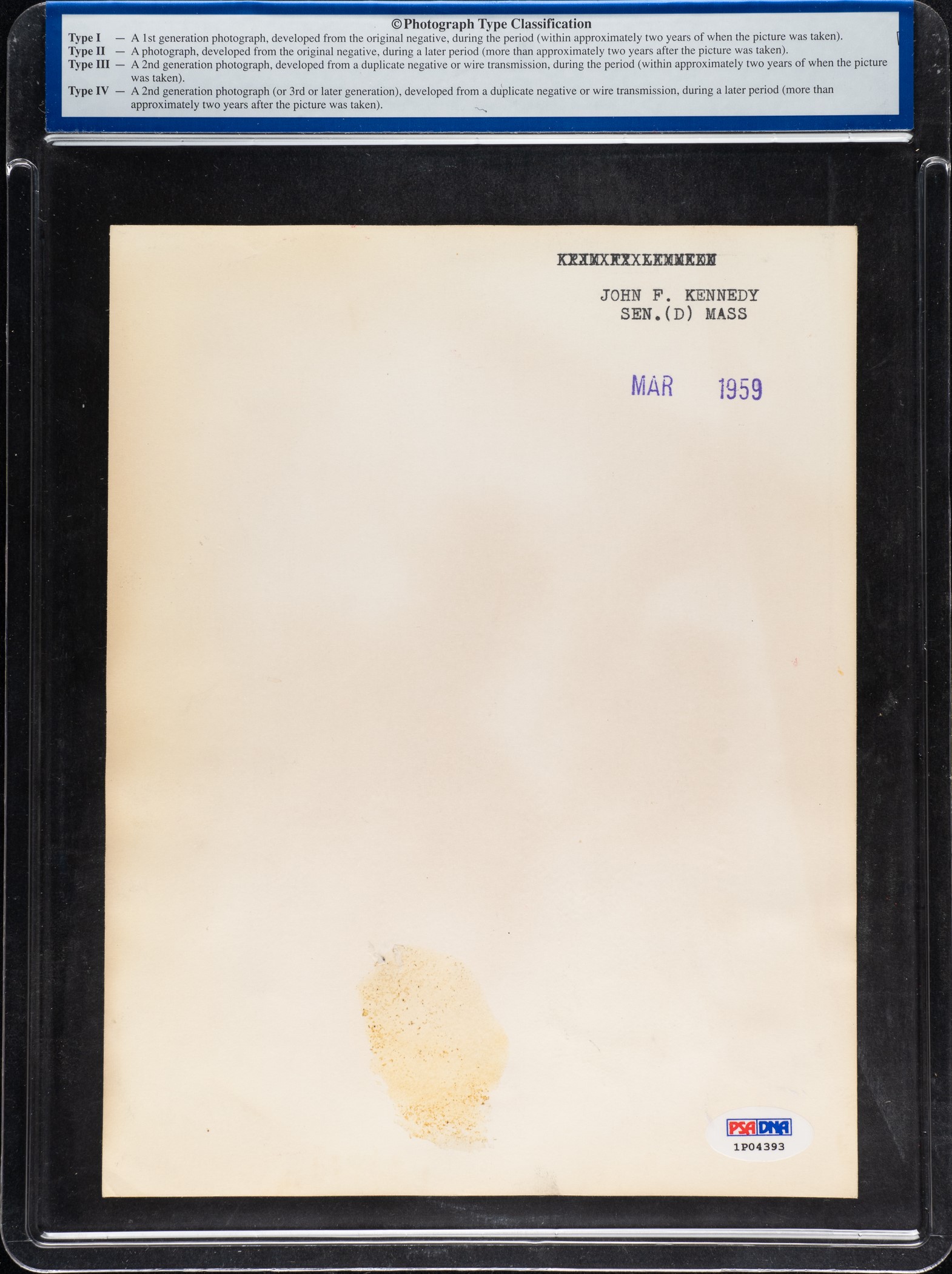 Circa 1950s John F. Kennedy Original Photograph PSA/DNA Type I | REA ...