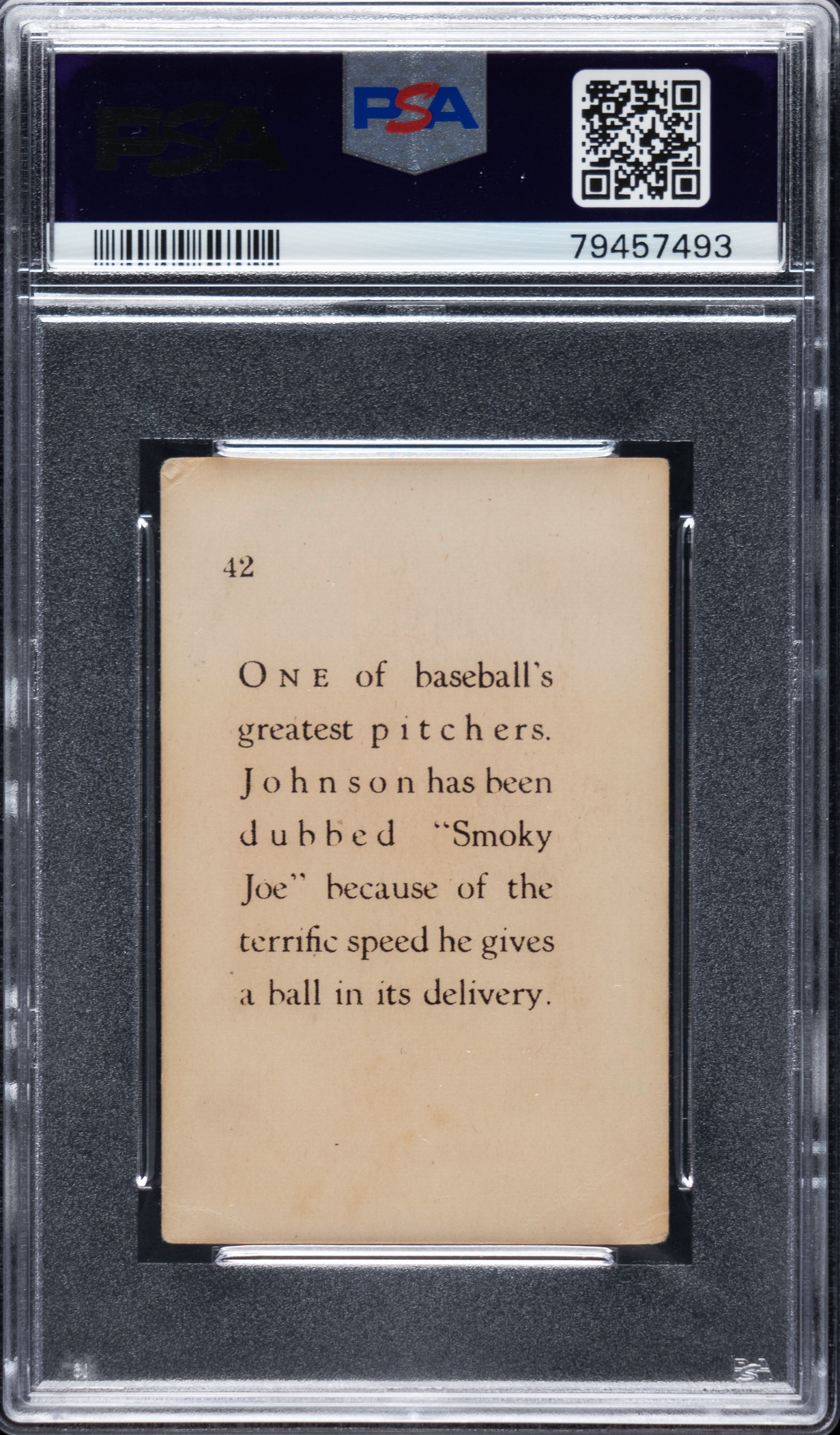 1929 Star Player Candy #42 Walter Johnson PSA GOOD 2 - The ONLY Graded Example! | REA Archive