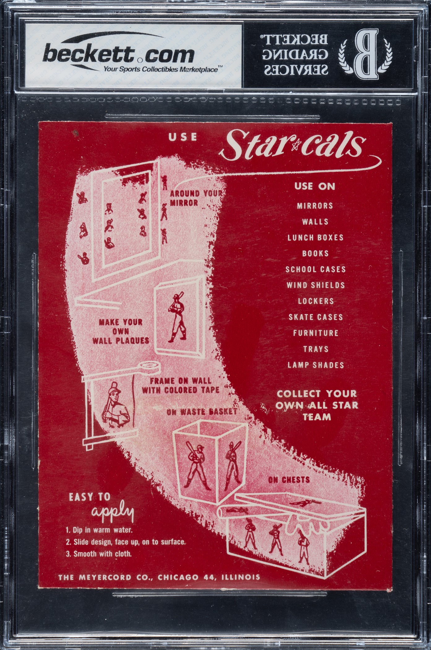 1952 Star-Cal Decals Type 1 #79-G Jackie Robinson BGS EX-MT 6 | REA Archive