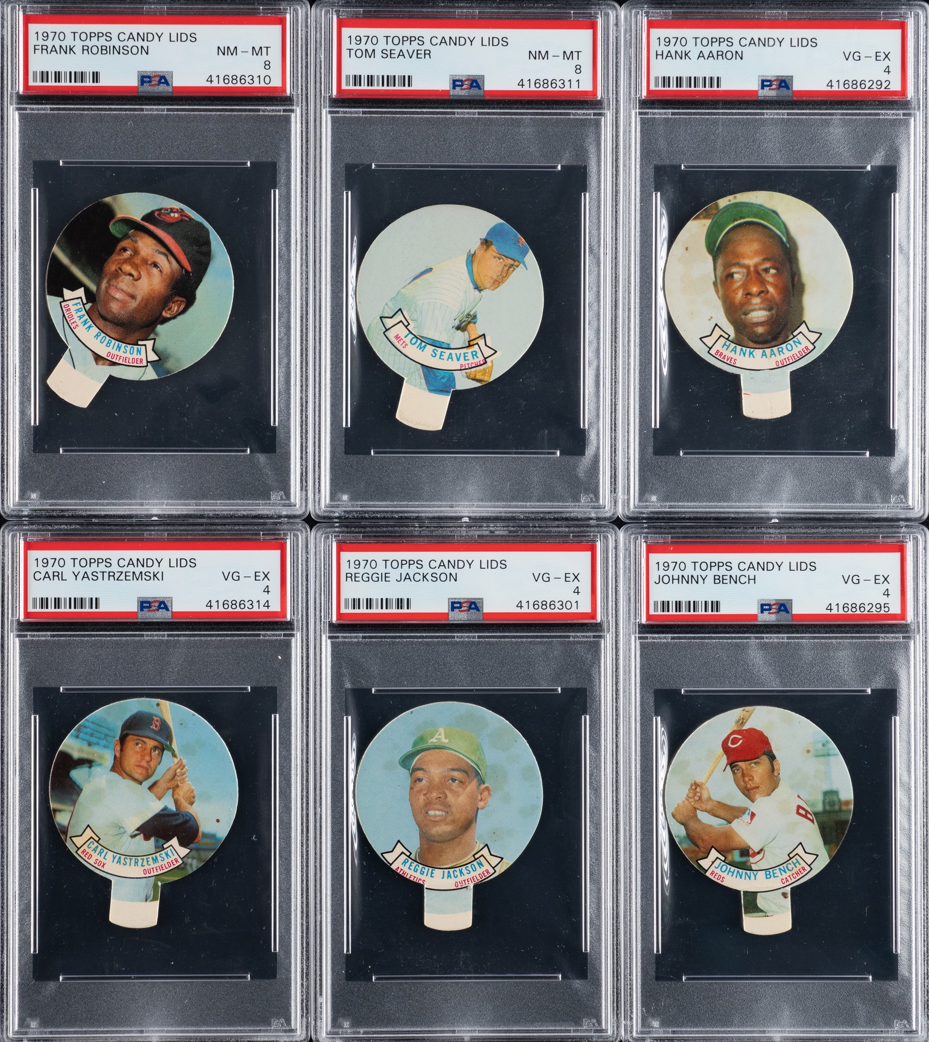Extremely Rare 1970 Topps Test Candy Lids Complete Set (24): #2 PSA Set ...