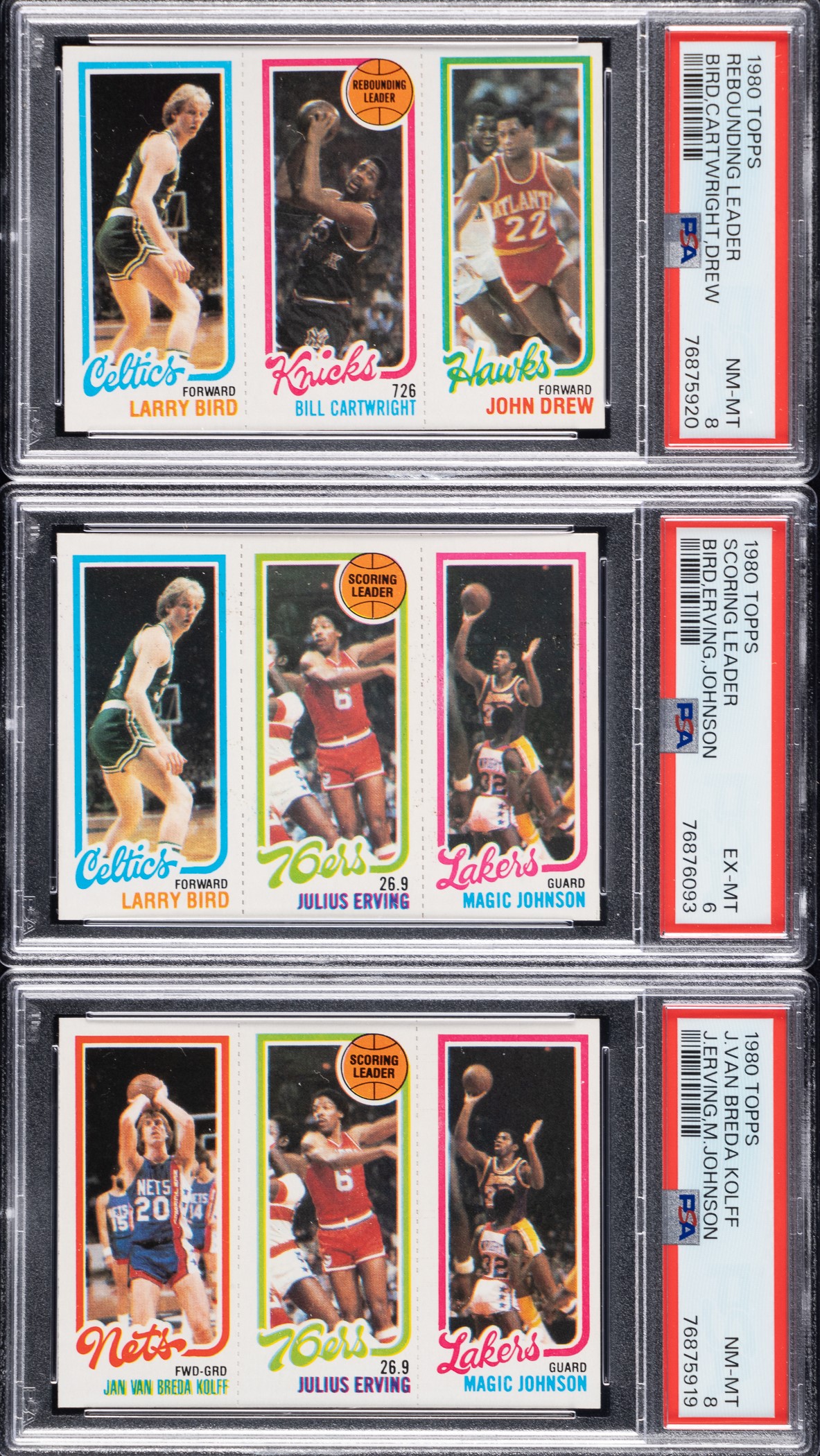 High-Grade 1980-1981 Topps Basketball Complete Set (176) Including ...