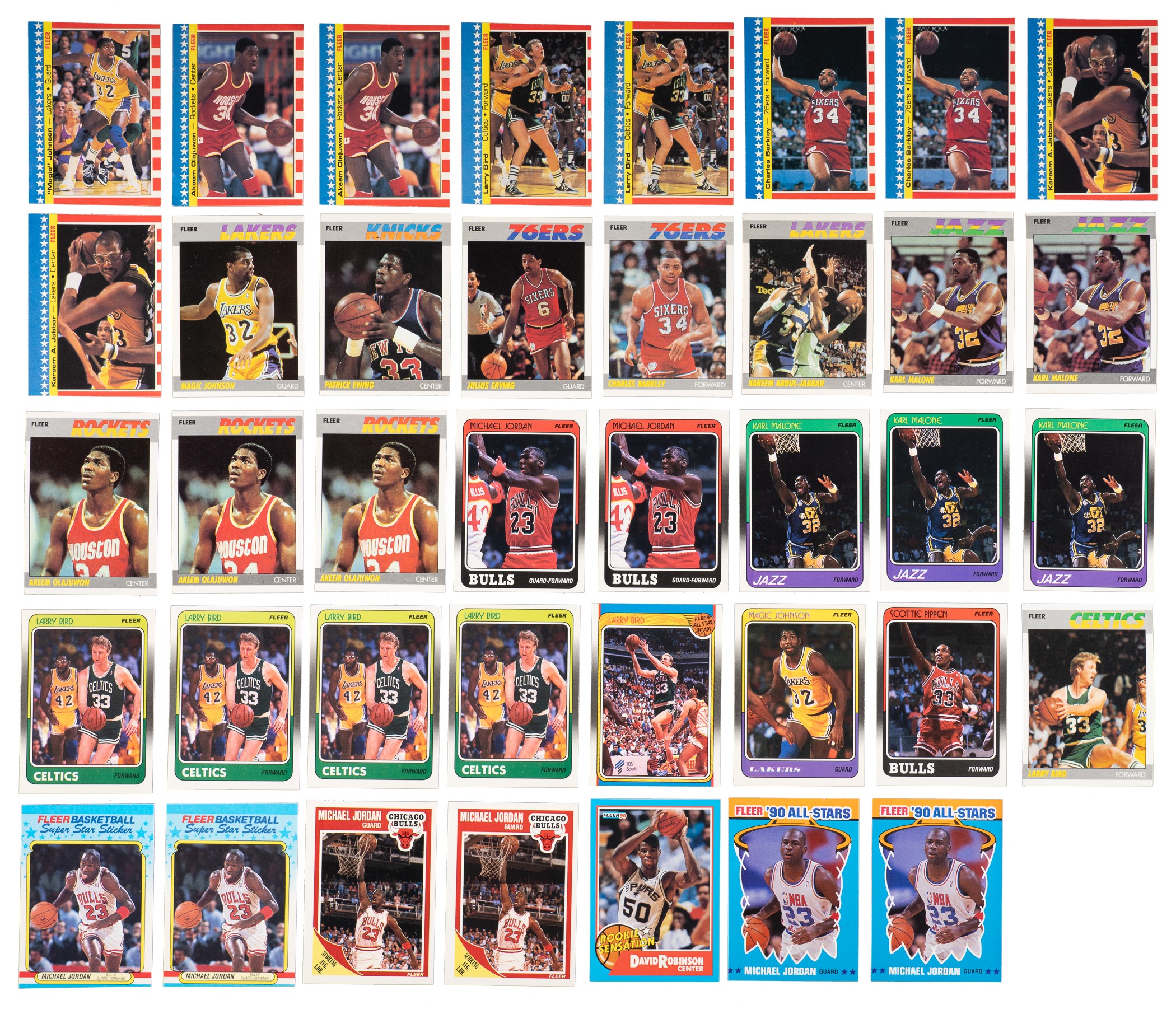 High-Grade 1987 to 1990 Fleer Basketball Collection (747) Including Two ...