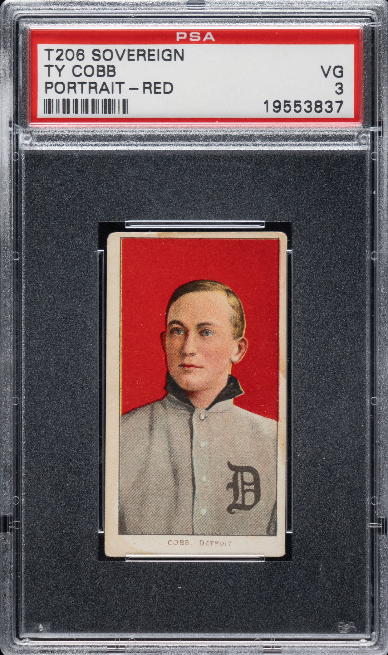 1909-1911 T206 White Border Ty Cobb Portrait Red Background PSA VG 3 ...