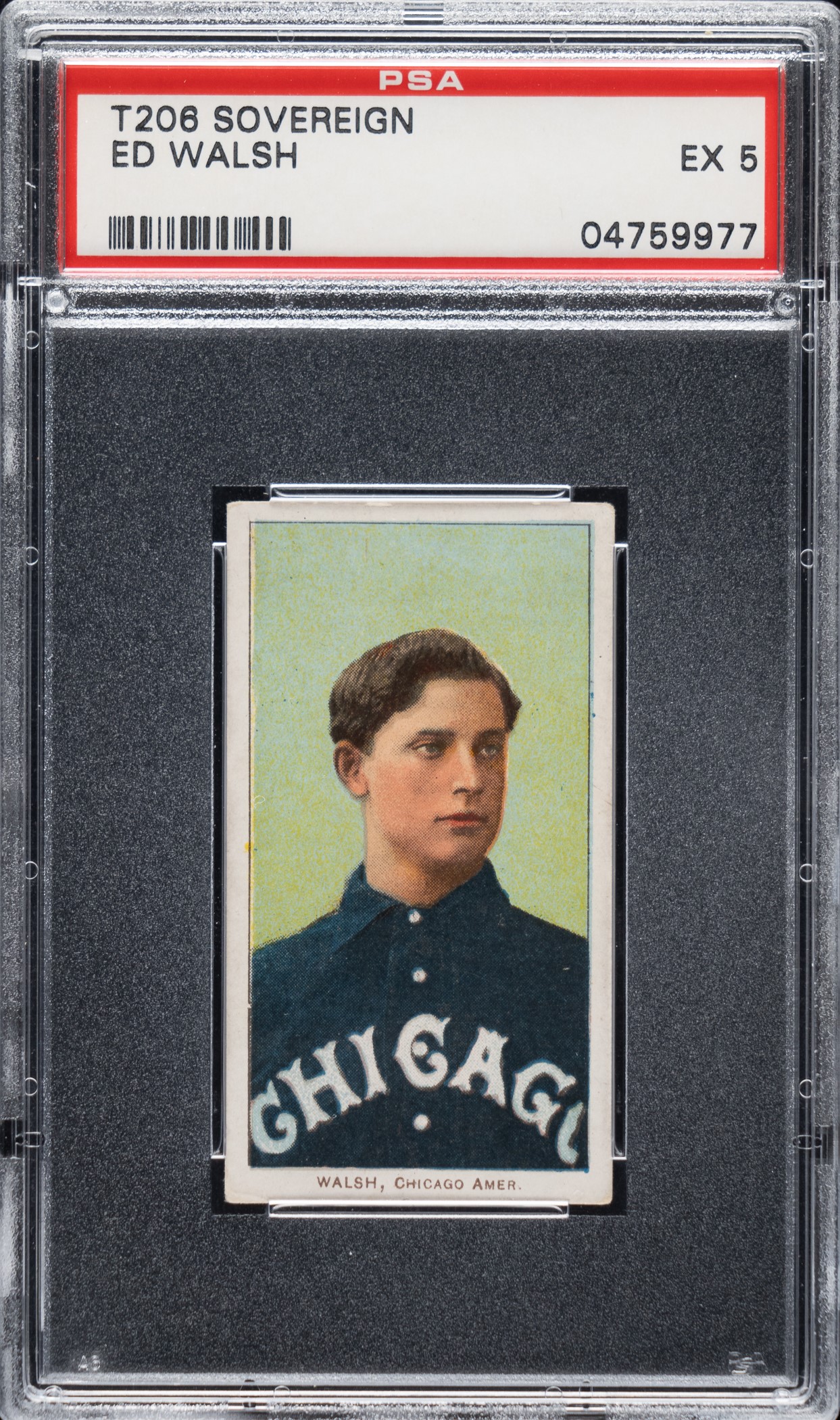 1909-1911 T206 White Border Ed Walsh PSA EX 5 - Sovereign 350 Back ...