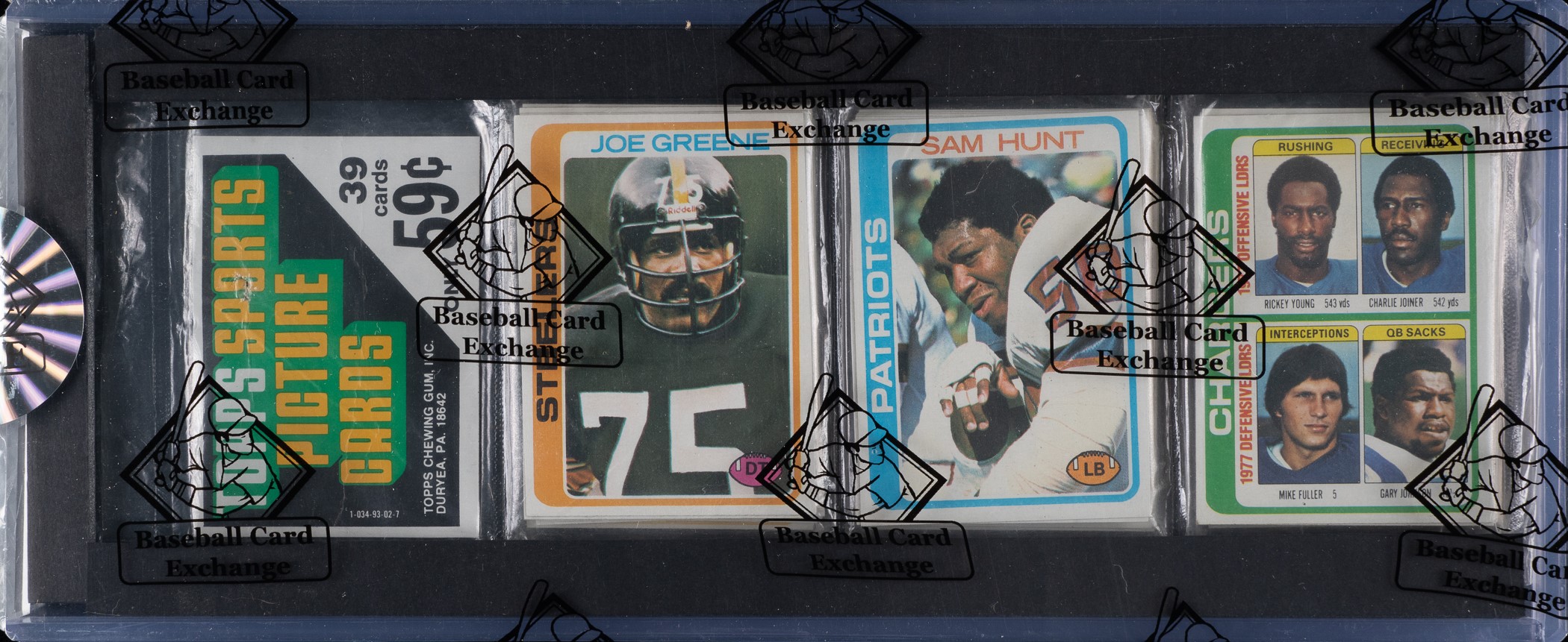 1978 Topps Unopened Rack Pack - Joe Greene on Top - BBCE | REA Archive