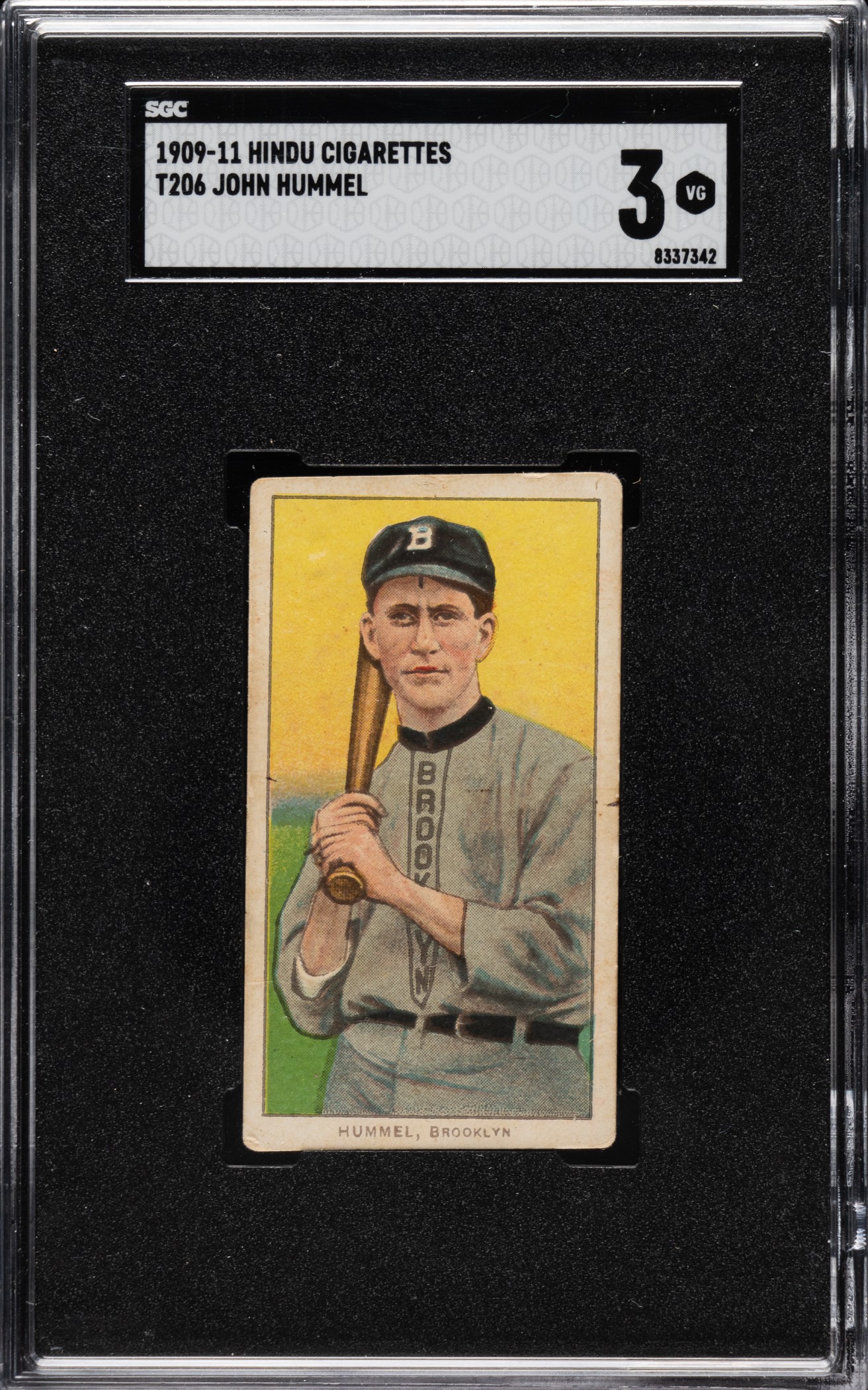 1909-1911 T206 White Border John Hummell SGC VG 3 - Red Hindu Back ...