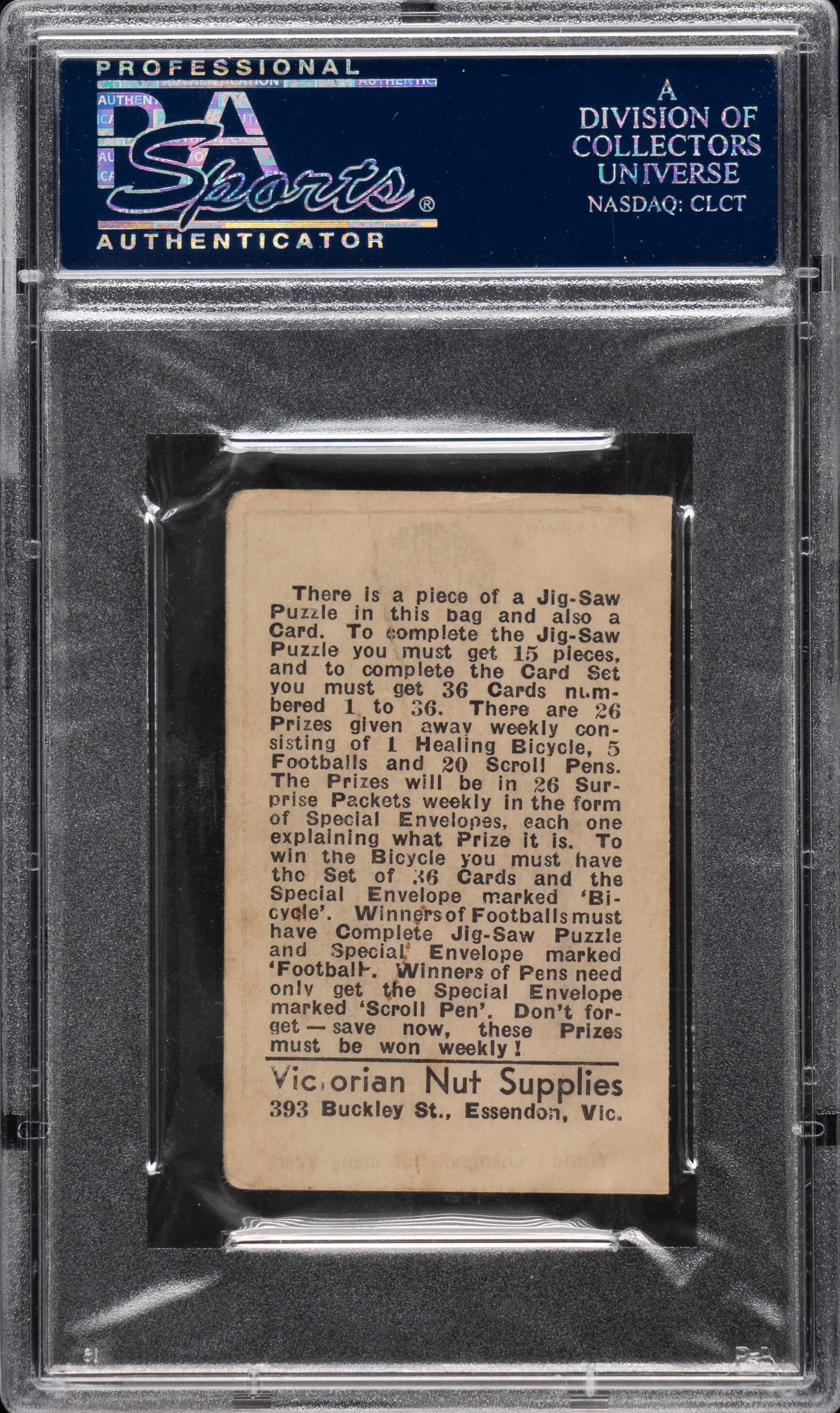 1949 Victorian Nut Boxing #8 Joe Louis PSA GOOD 2 | REA Archive