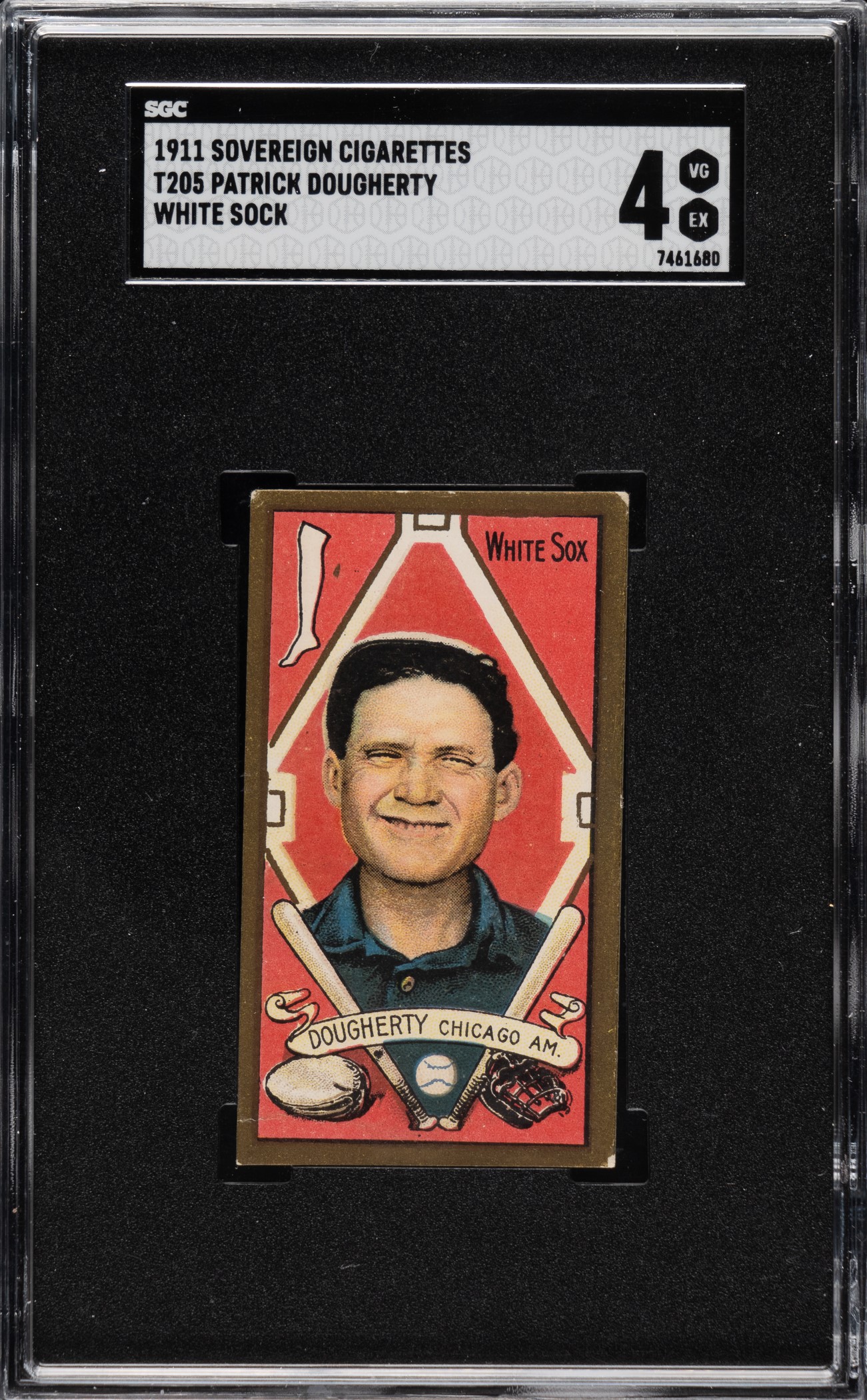 1911 T205 Gold Border Patsy Dougherty White Sock Emblem SGC VG/EX 4 ...