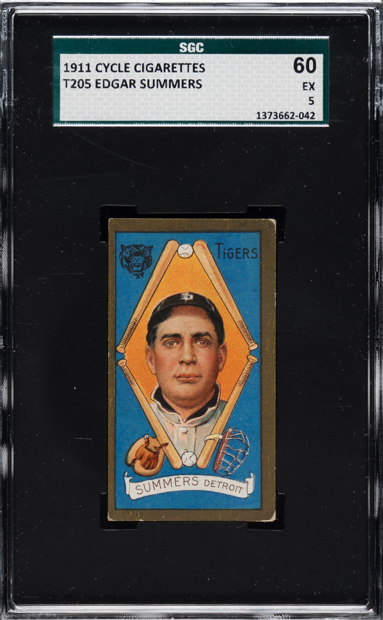 1911 T205 Gold Border Ed Summers SGC EX 60 - Cycle Back | REA Archive