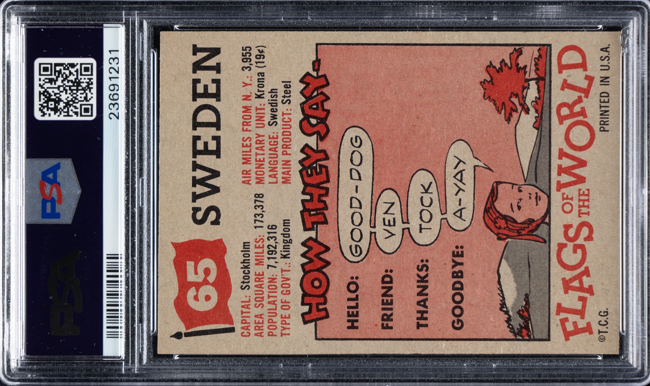 1956 Topps "Flags of the World" #65 Sweden PSA GEM MINT 10 - 1 of 1 ...