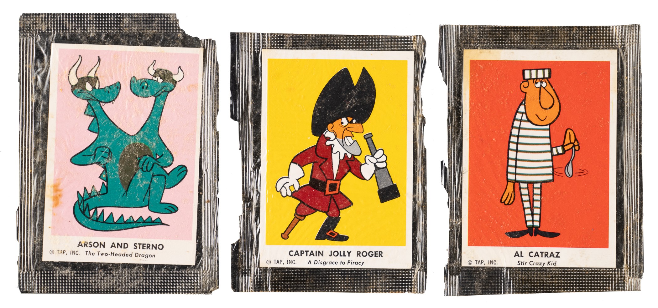 1962 Bell Brand Crusader Rabbit Cello Pack Trio: Arson and Sterno ...