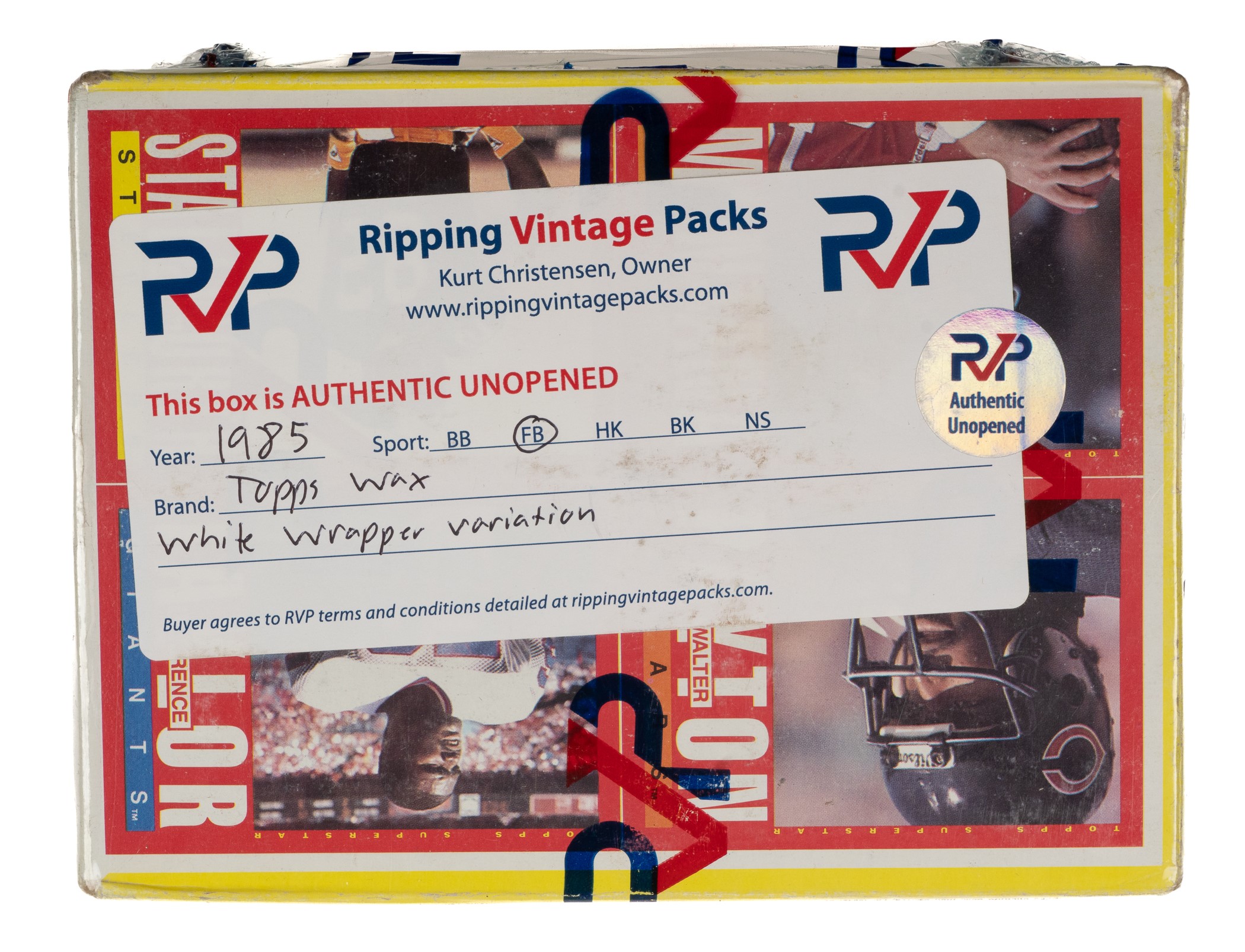 1985 Topps Football Unopened Wax Box (36 Packs) | REA Archive