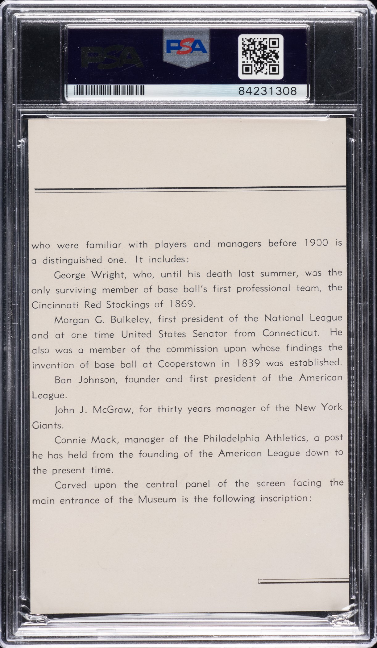 Babe Ruth Signed Baseball Hall of Fame Yearbook Page PSA/DNA NM 7 | REA ...