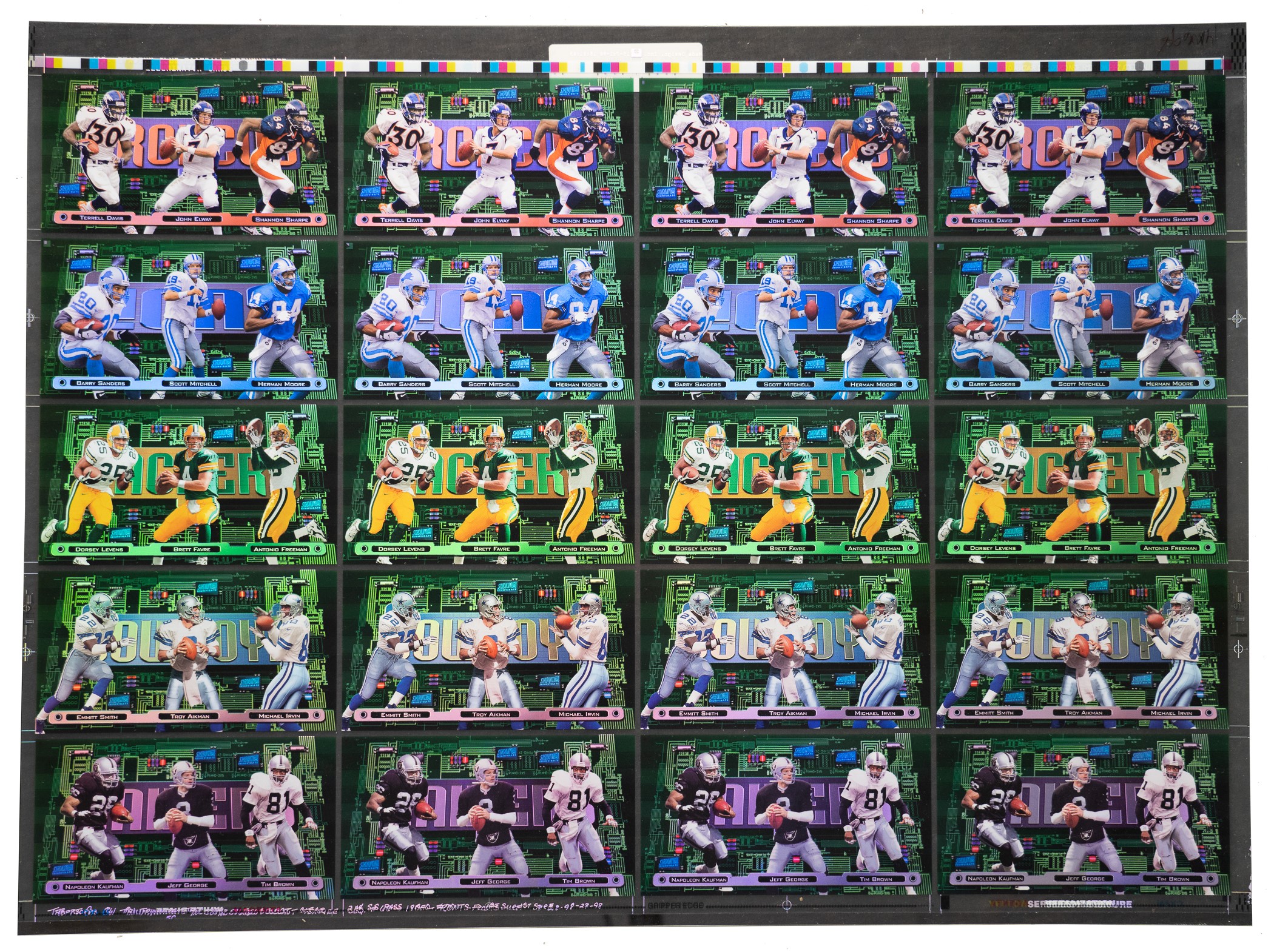 1998 Topps Stadium Club Football Triumvirate Illuminator and Luminous ...