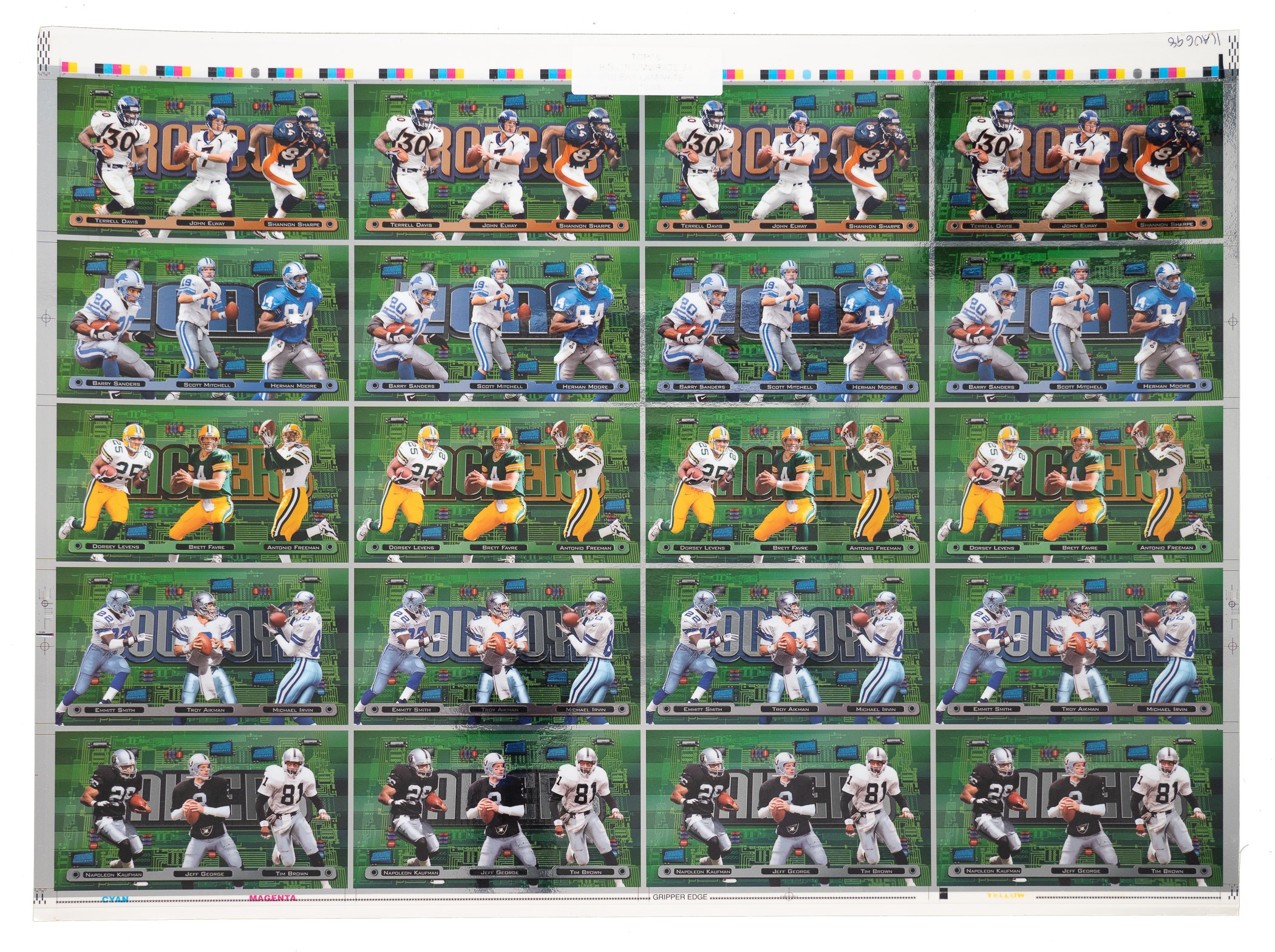 1998 Topps Stadium Club Football Triumvirate Illuminator and Luminous ...