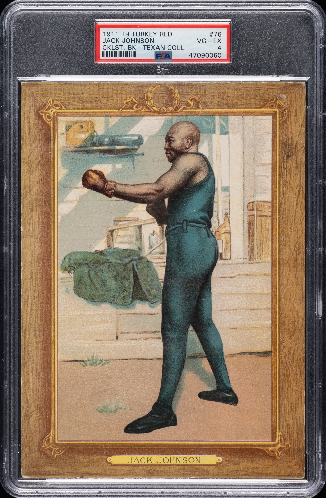 1911 T9 Turkey Red Boxing #76 Jack Johnson PSA VG-EX 4 - Rare Checklist ...