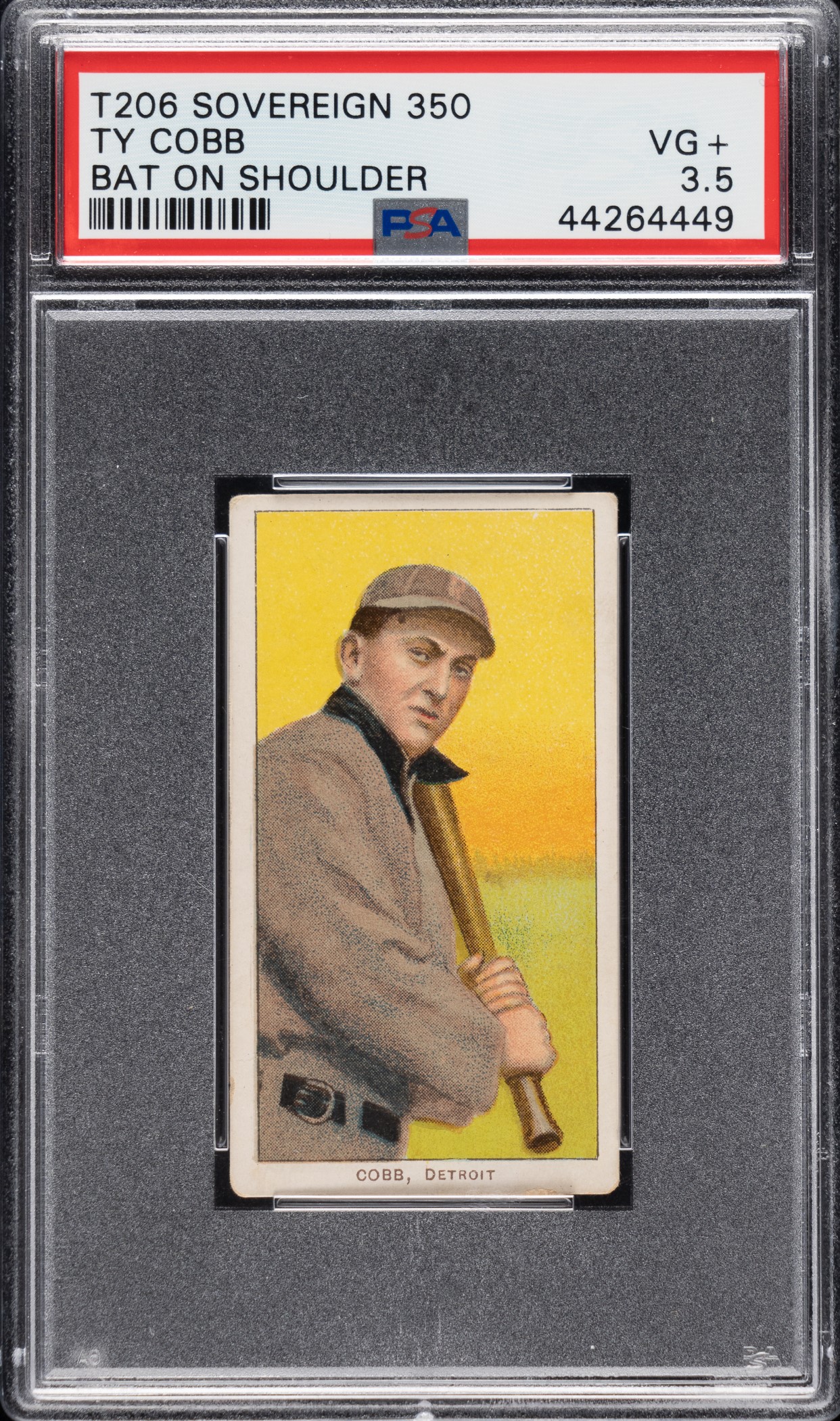 1909-1911 T206 White Border Ty Cobb Bat On Shoulder PSA VG+ 3.5 ...