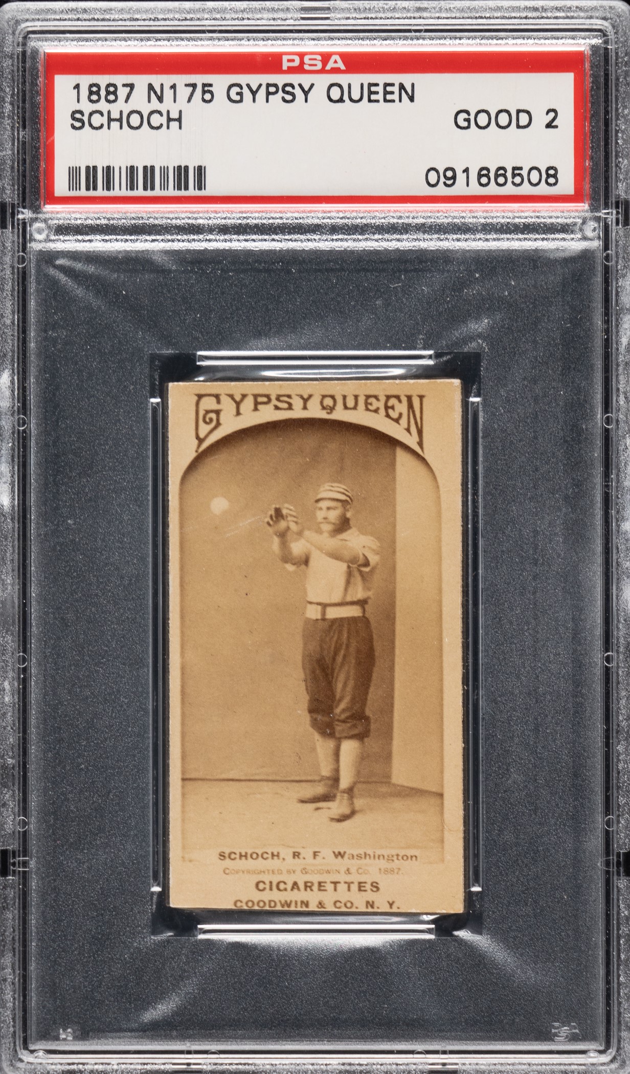 1887 N175 Gypsy Queen George Schoch PSA GOOD 2 | REA Archive