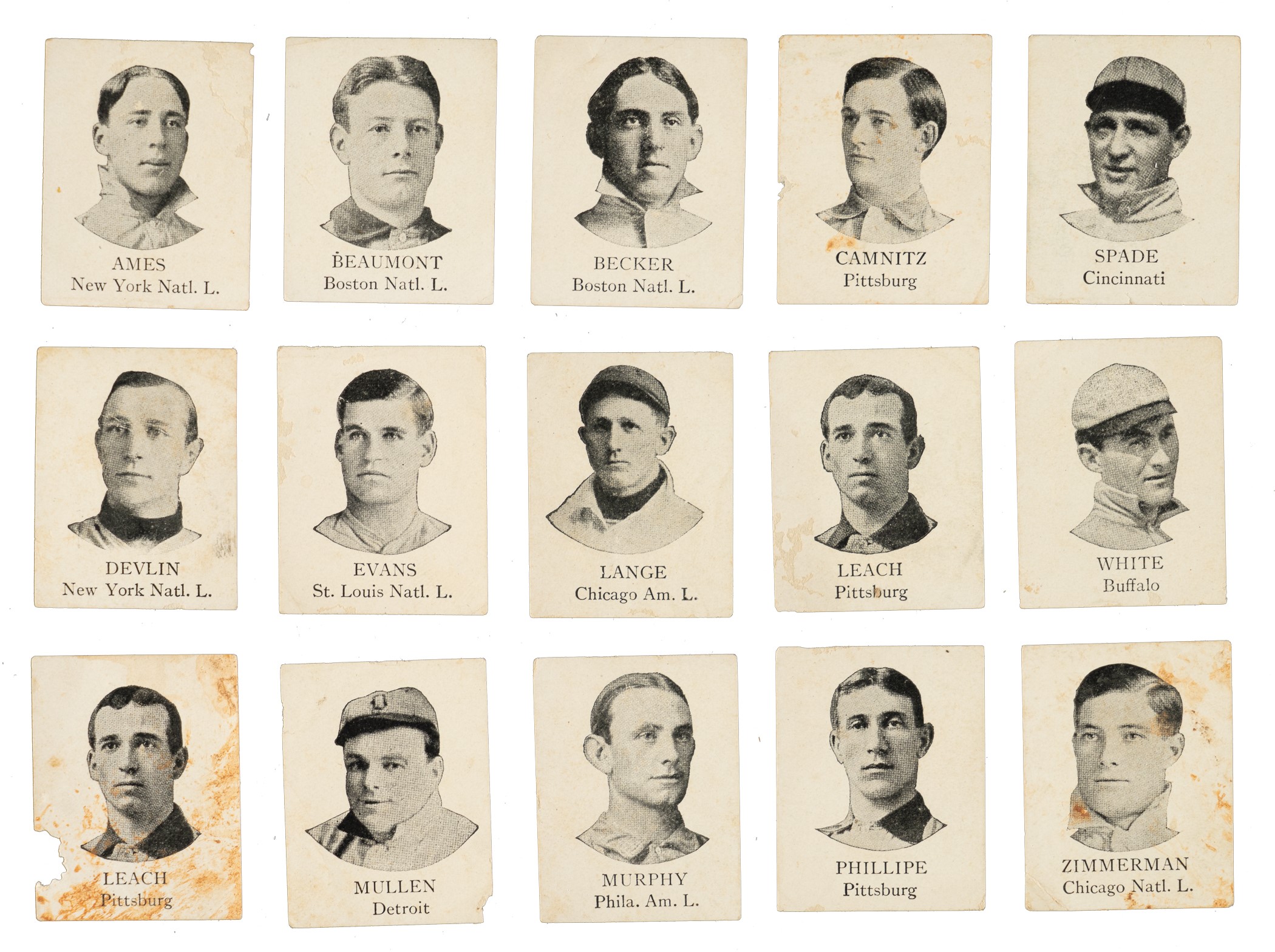 1909 E254 Colgan's Chips "Square Proof" Collection (19) | REA Archive