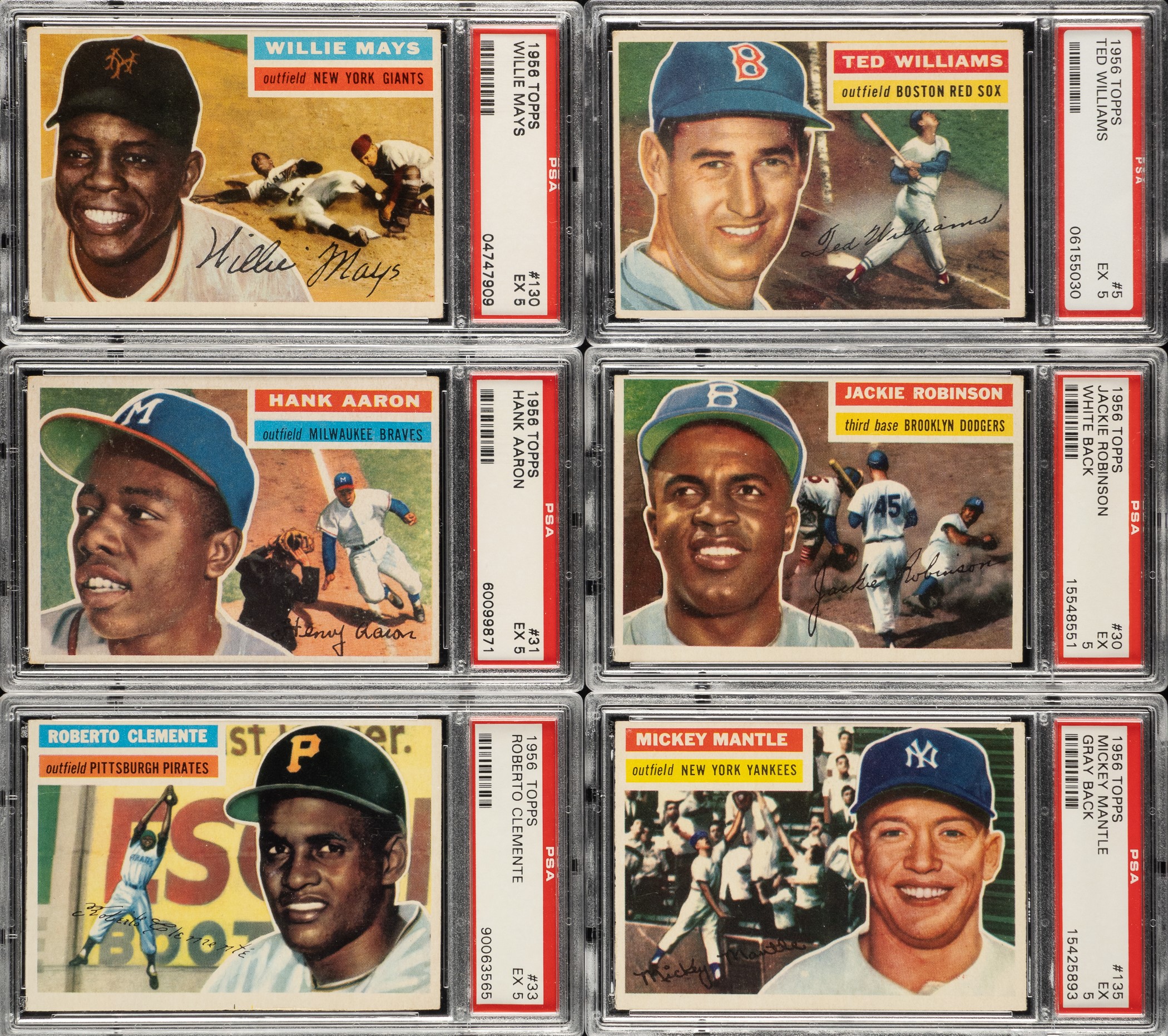 1956 Topps PSA-Graded Complete Master Set (354) Including Twelve Team ...