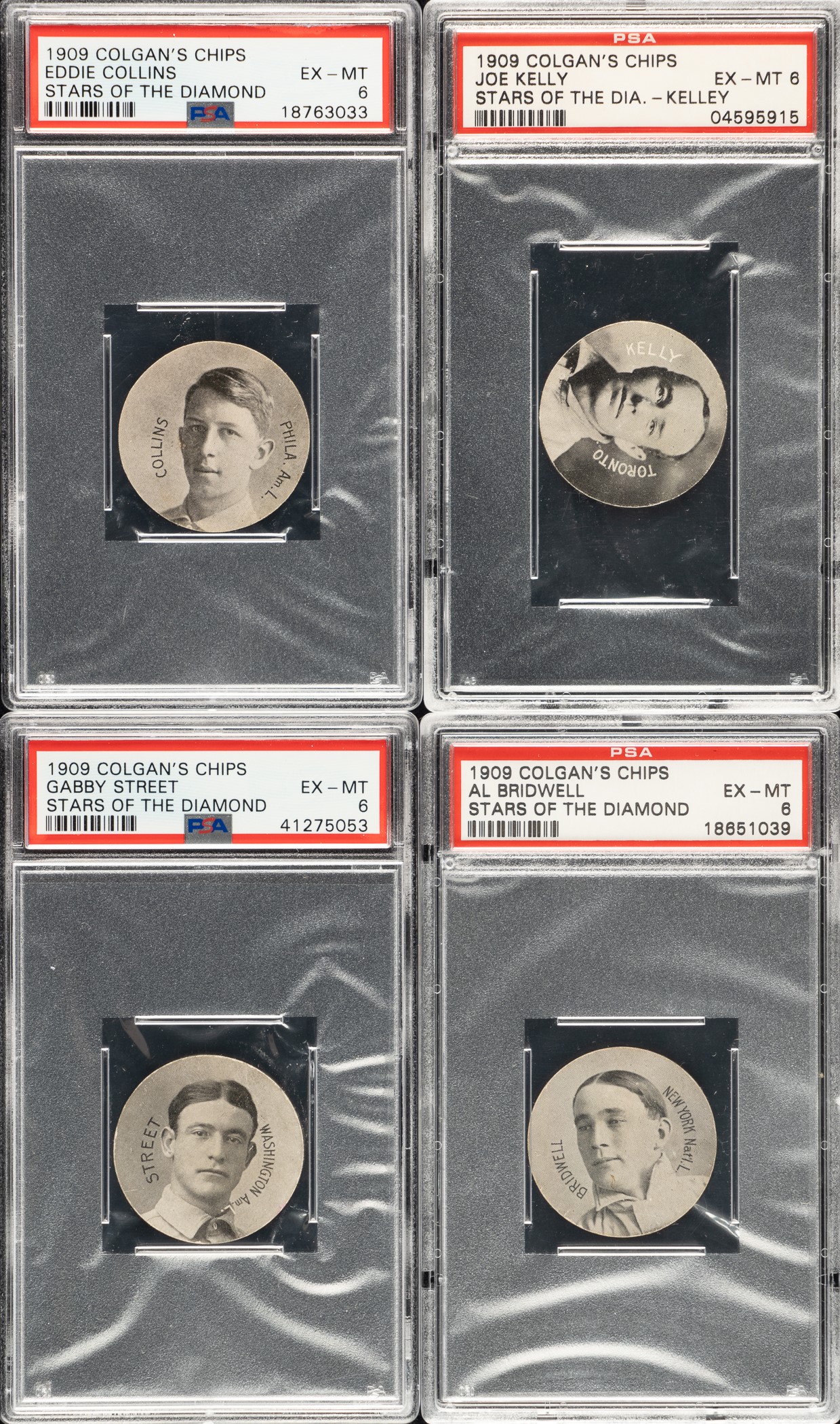 1909-1911 E254 Colgan's Chips PSA EX-MT 6 Collection (22) Including Joe ...