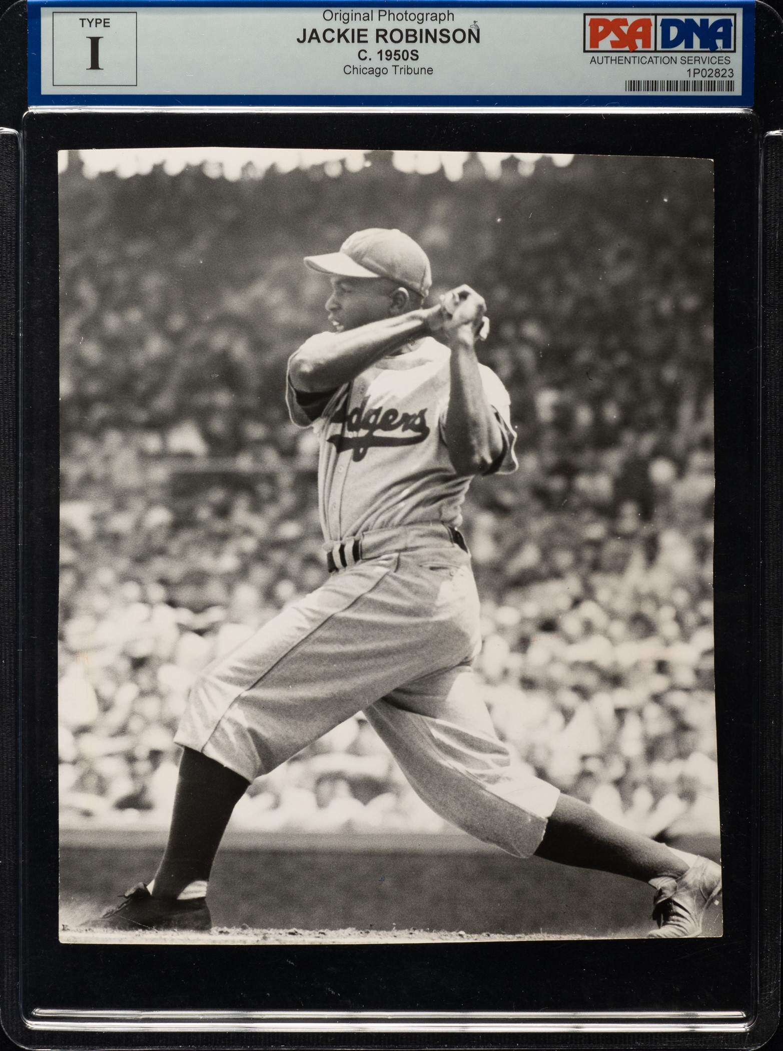 Circa 1950s Jackie Robinson Original Chicago Tribune Photograph PSA/DNA ...