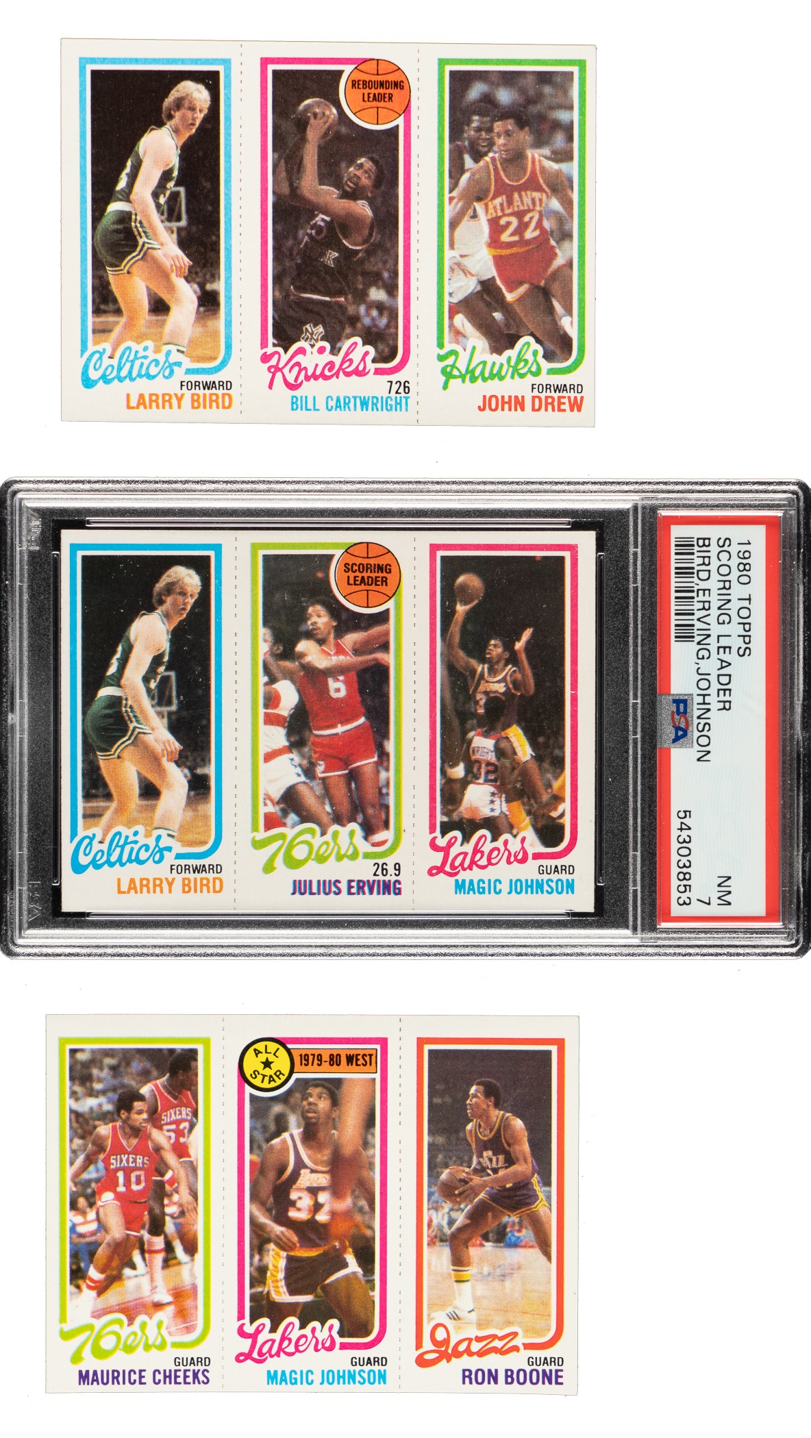 High-Grade 1980-1981 Topps Basketball Complete Set (176) Including ...