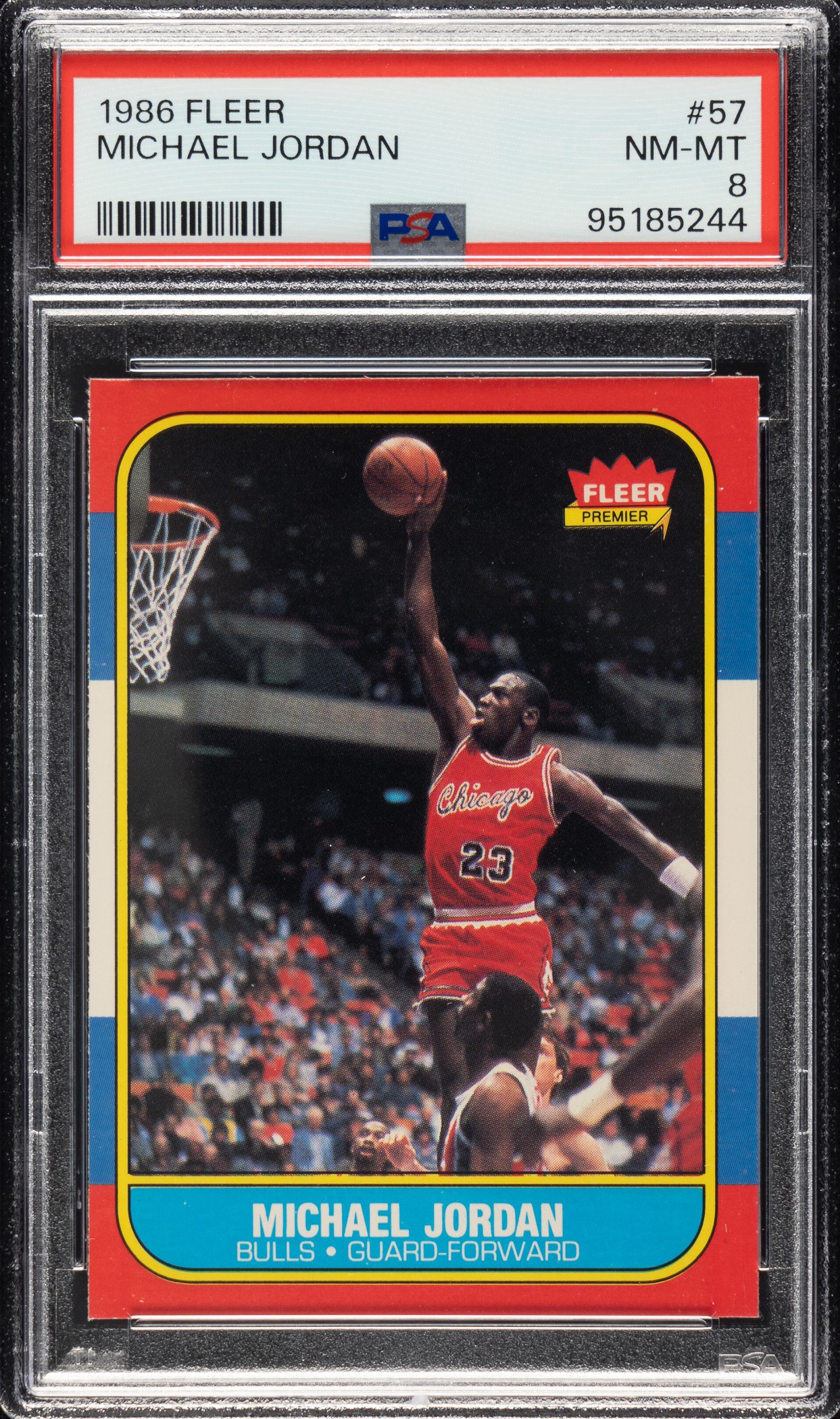 1986-1987 Fleer Basketball #57 Michael Jordan Rookie PSA NM-MT 8 | REA ...