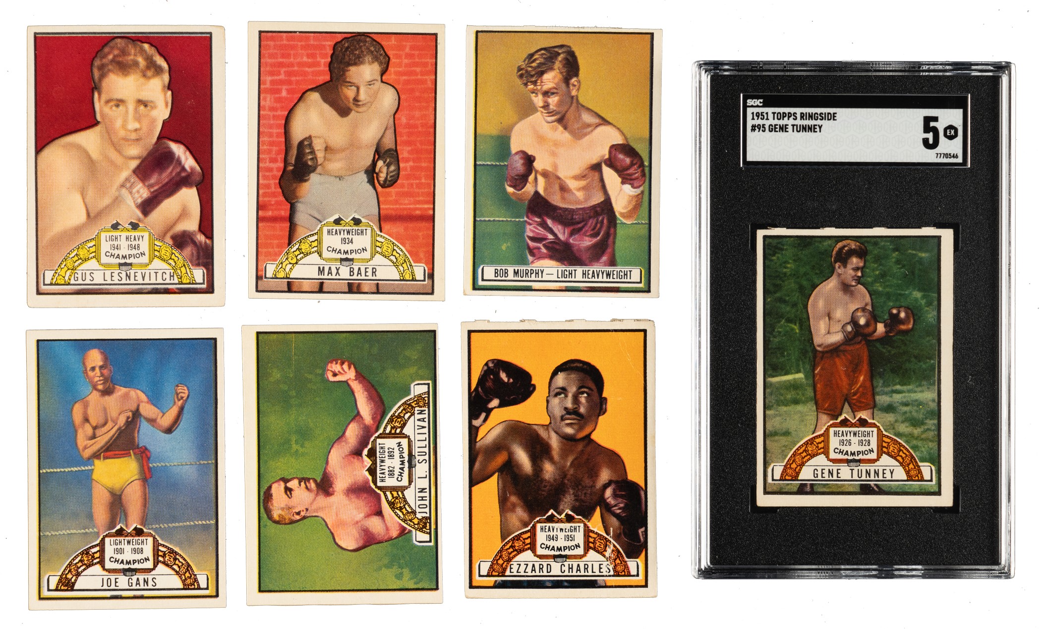 1951 Topps Ringside Boxing Complete Set (96) Including Rocky Marciano ...