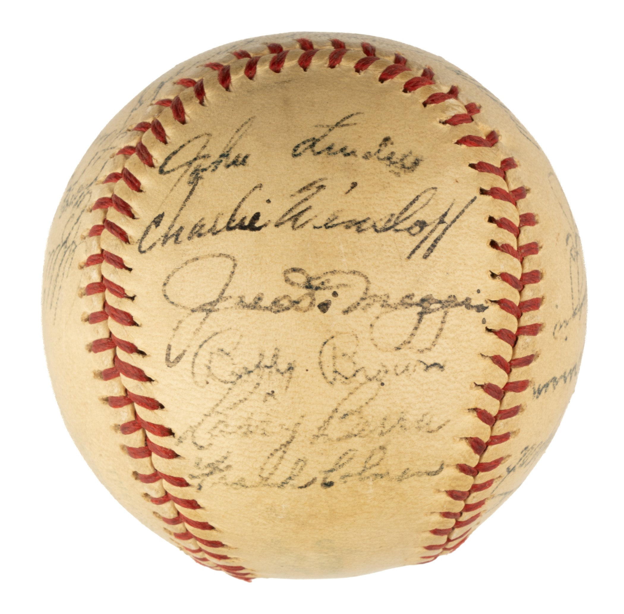 1947 New York Yankees World Champions Team-Signed Baseball with Joe ...