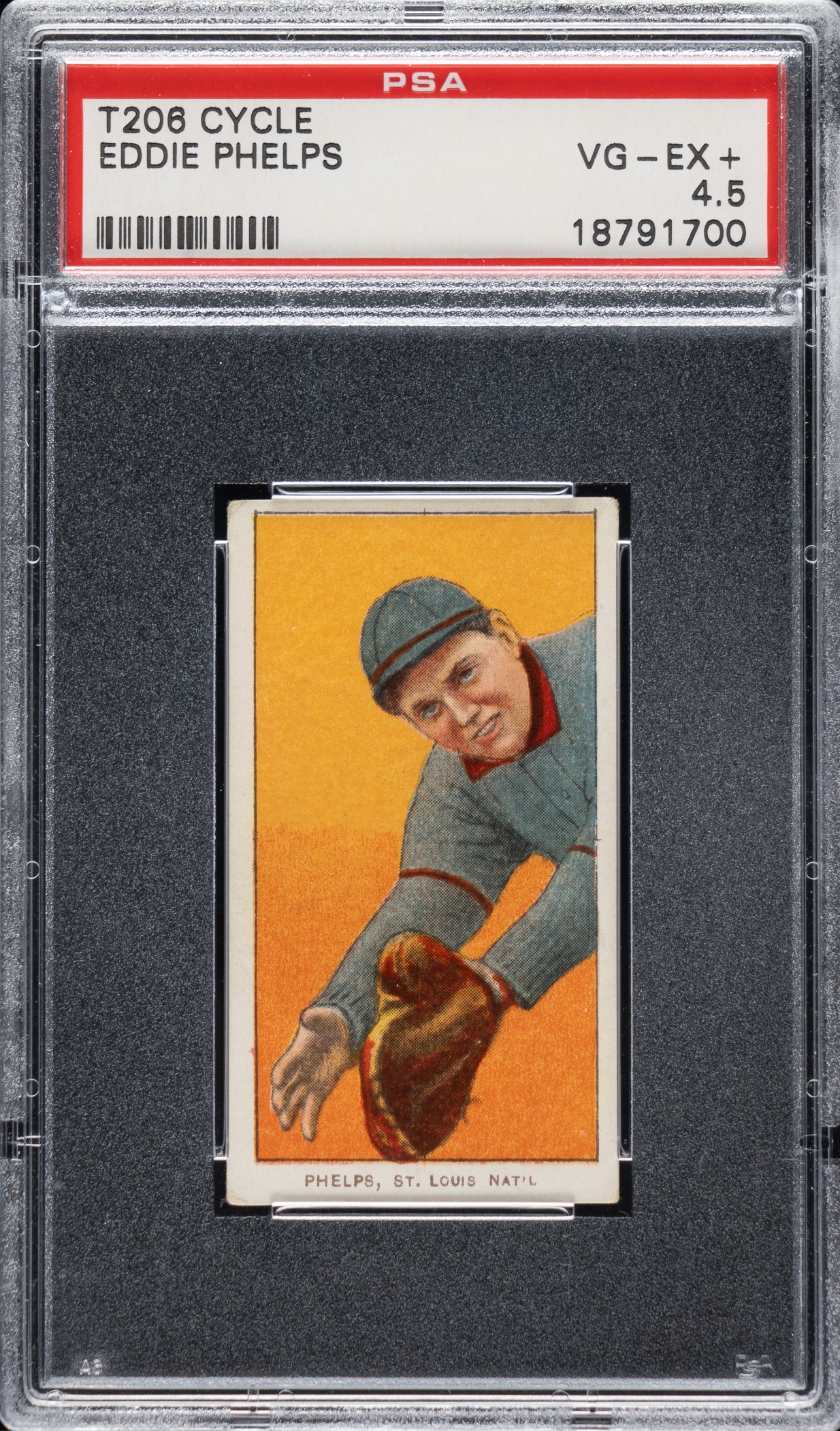 1909-1911 T206 White Border Eddie Phelps PSA VG-EX+ 4.5 - Cycle 350 ...