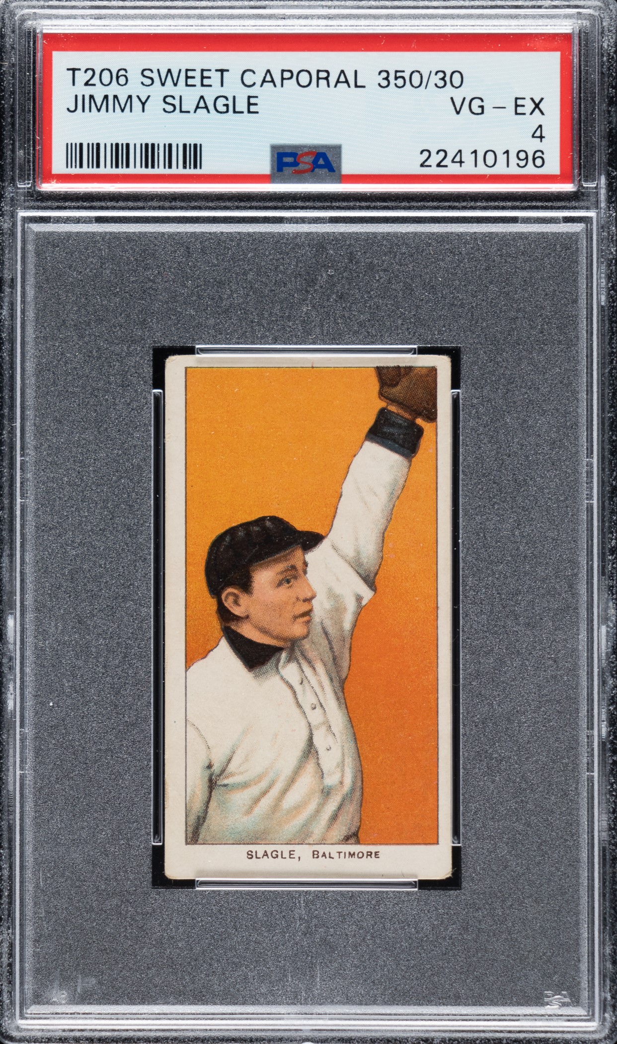 1909-1911 T206 White Border Jimmy Slagle PSA VG-EX 4 | REA Archive