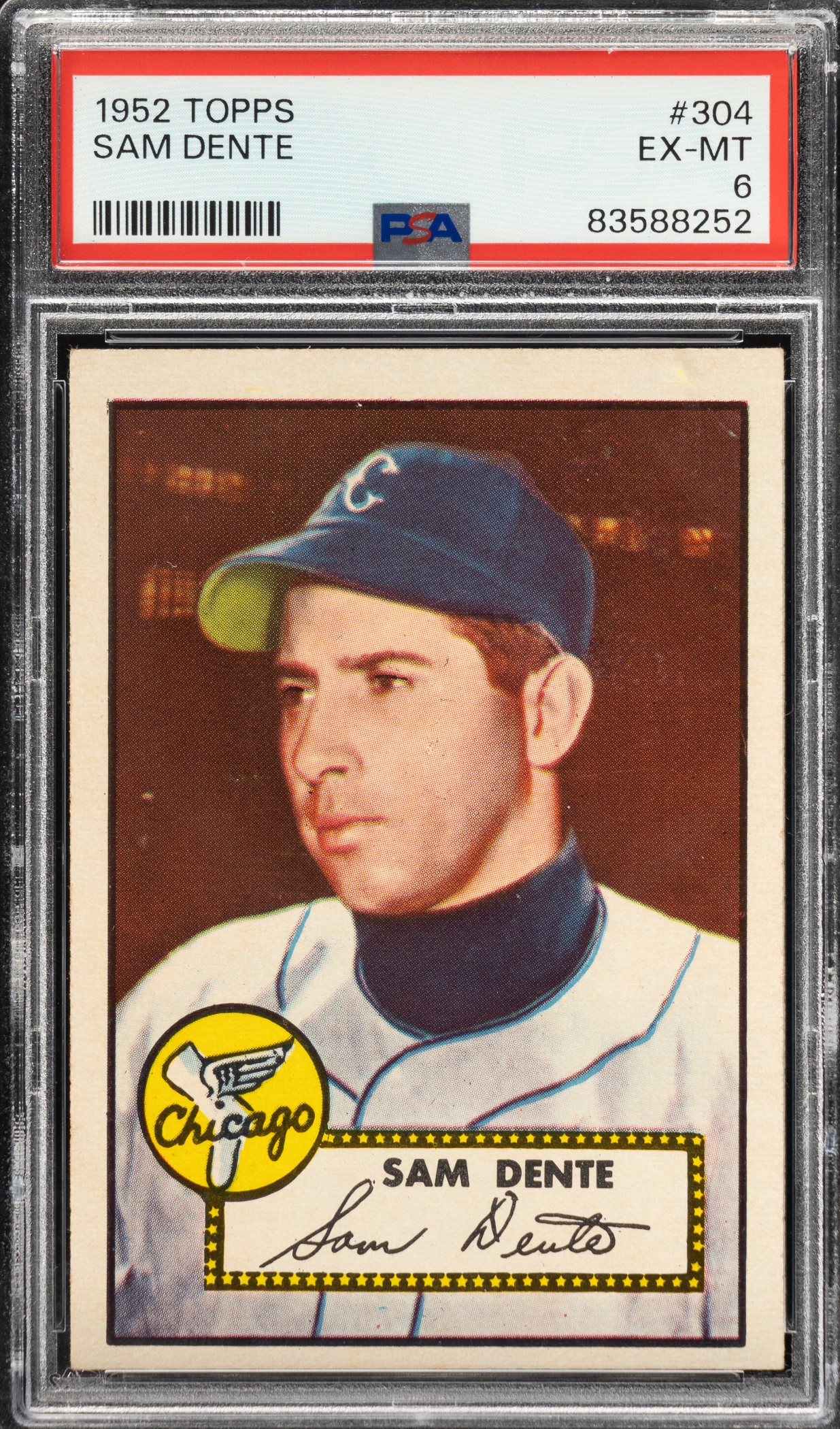 1952 Topps #304 Sam Dente PSA EX-MT 6 | REA Archive