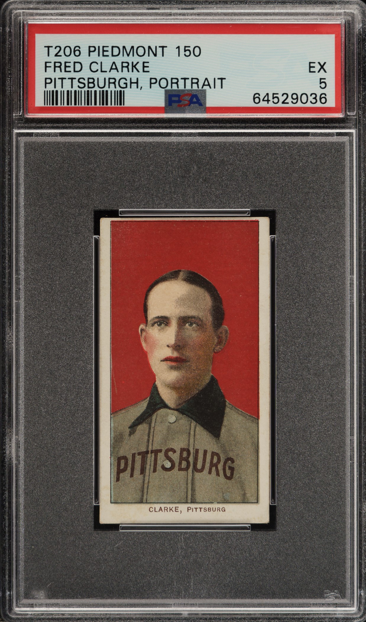 1909-1911 T206 White Border Fred Clarke Portrait PSA EX 5 | REA Archive
