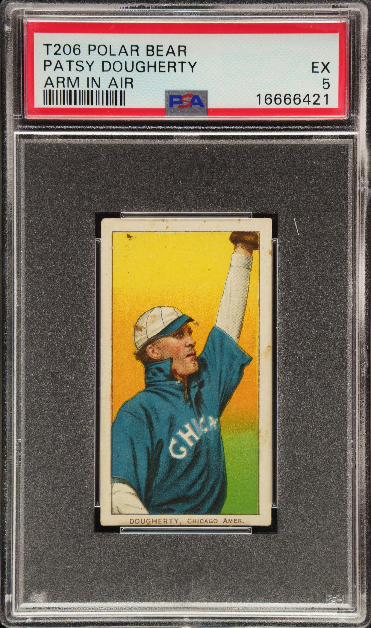 1909-1911 T206 White Border Patsy Dougherty Arm In Air PSA EX 5 - Polar ...