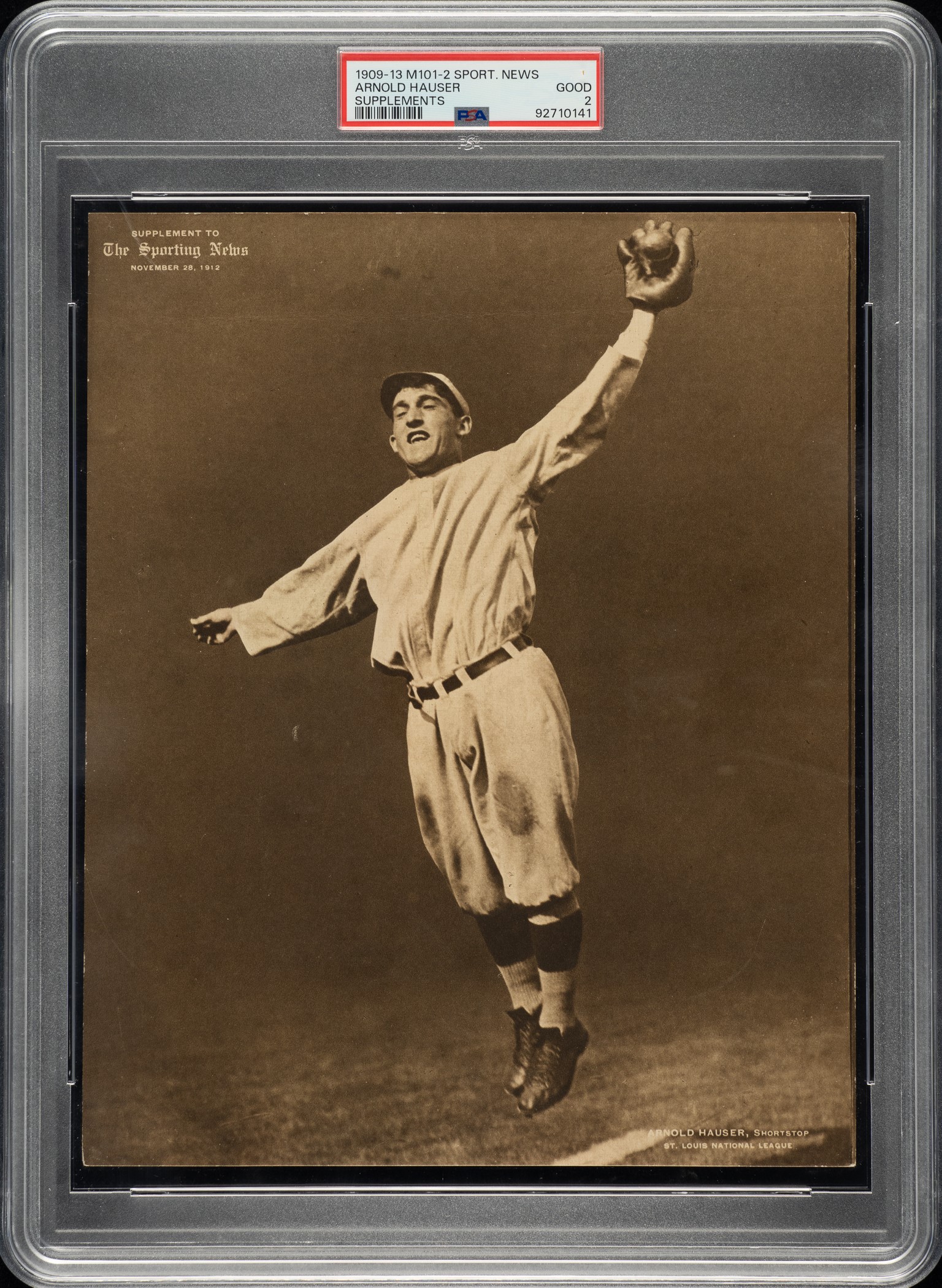 1909-1913 M101-2 Sporting News Supplement Arnold Hauser PSA GOOD 2 ...