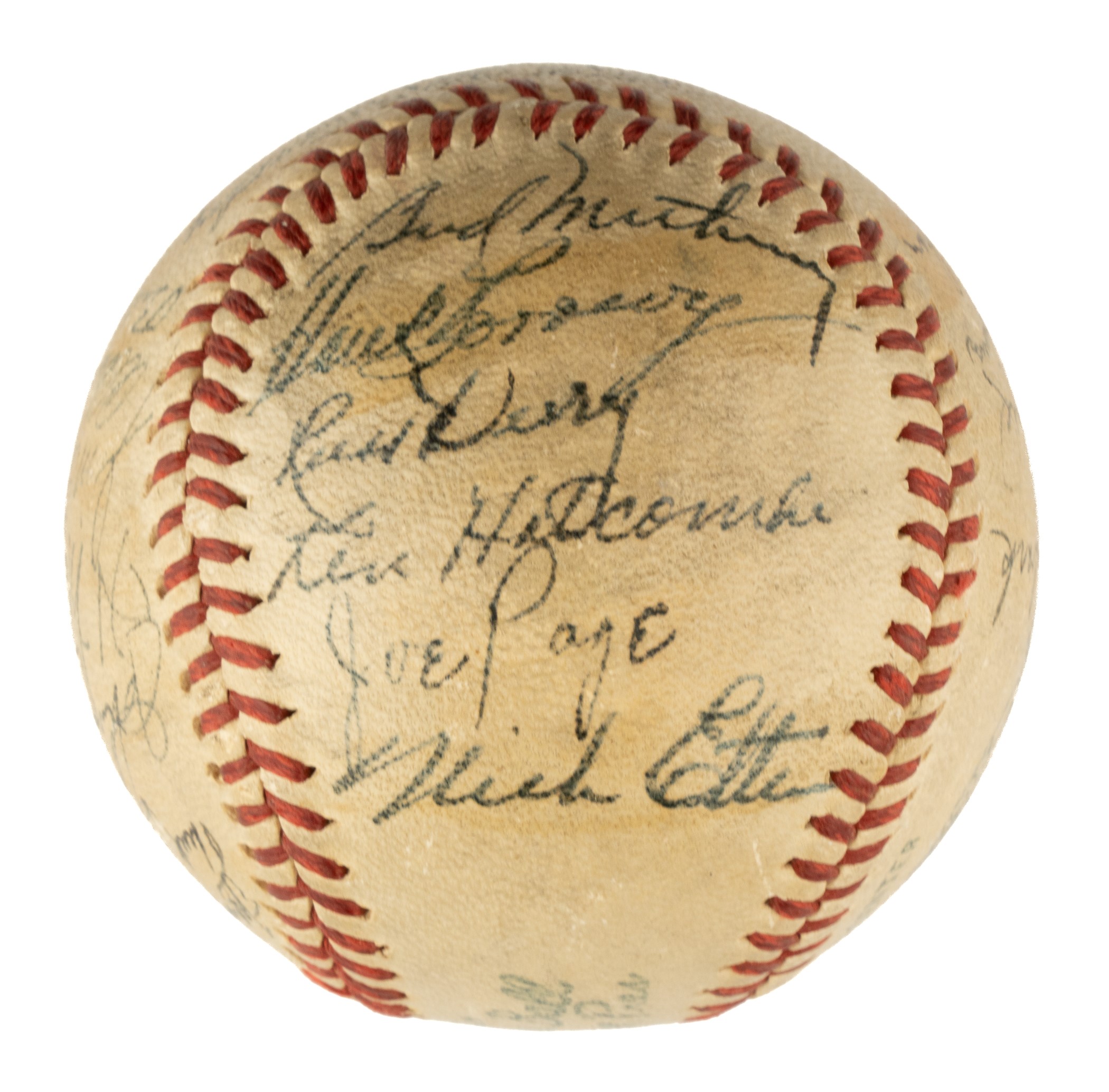 1945 New York Yankees Team-Signed Baseball with Red Ruffing | REA Archive