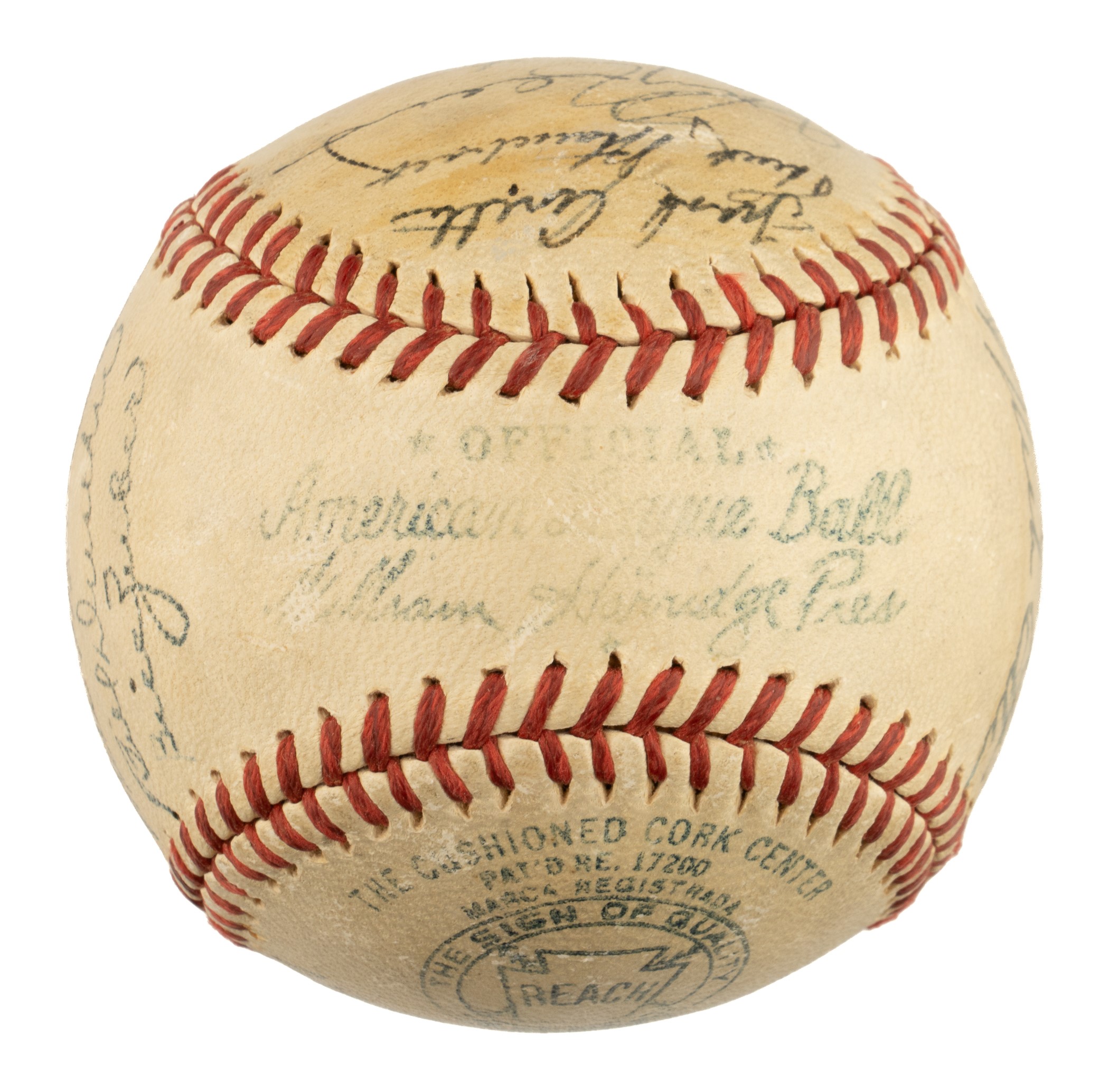 1945 New York Yankees Team-Signed Baseball with Red Ruffing | REA Archive