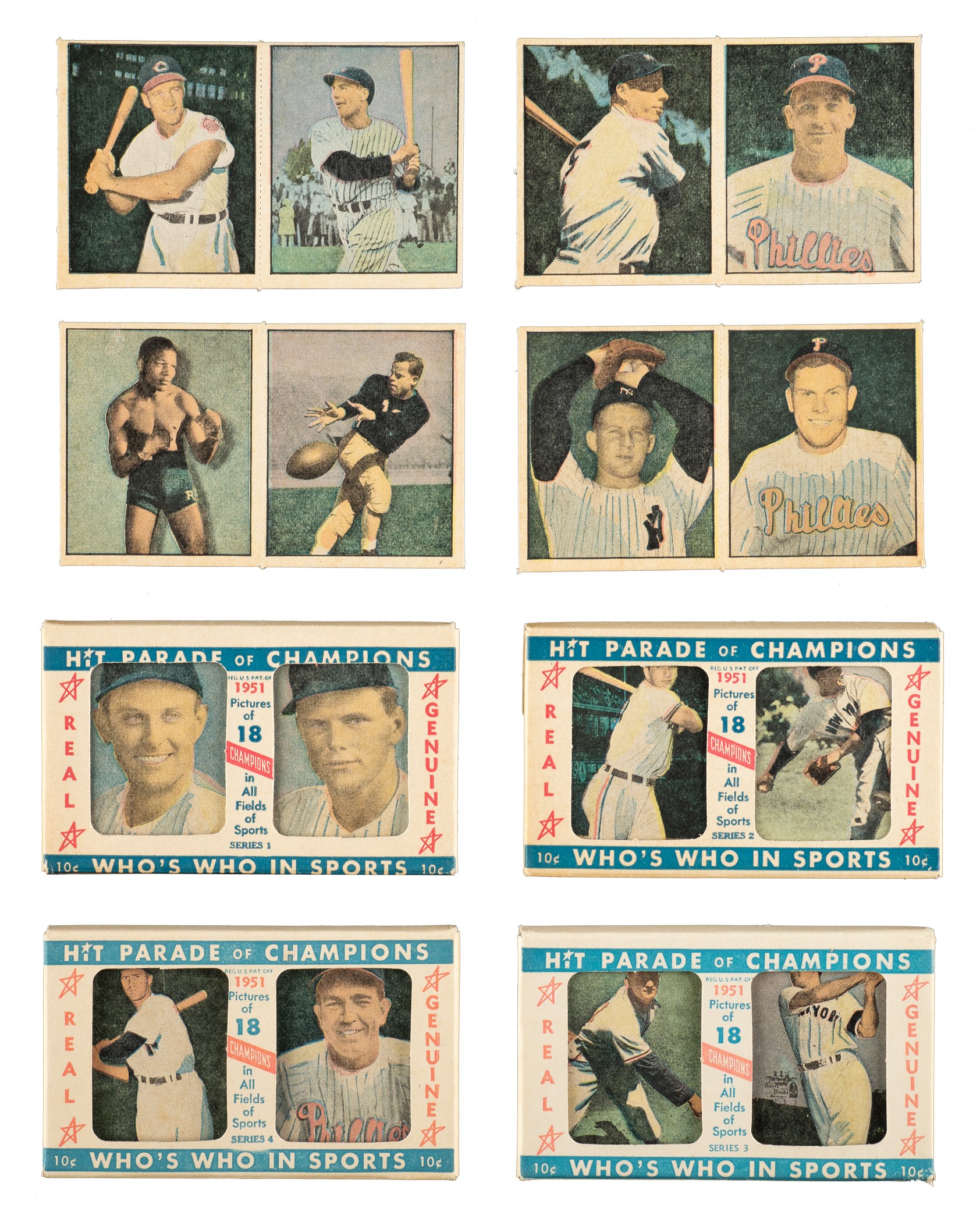 1951 Berk Ross "Hit Parade of Champions" Complete Set (72) in Original ...
