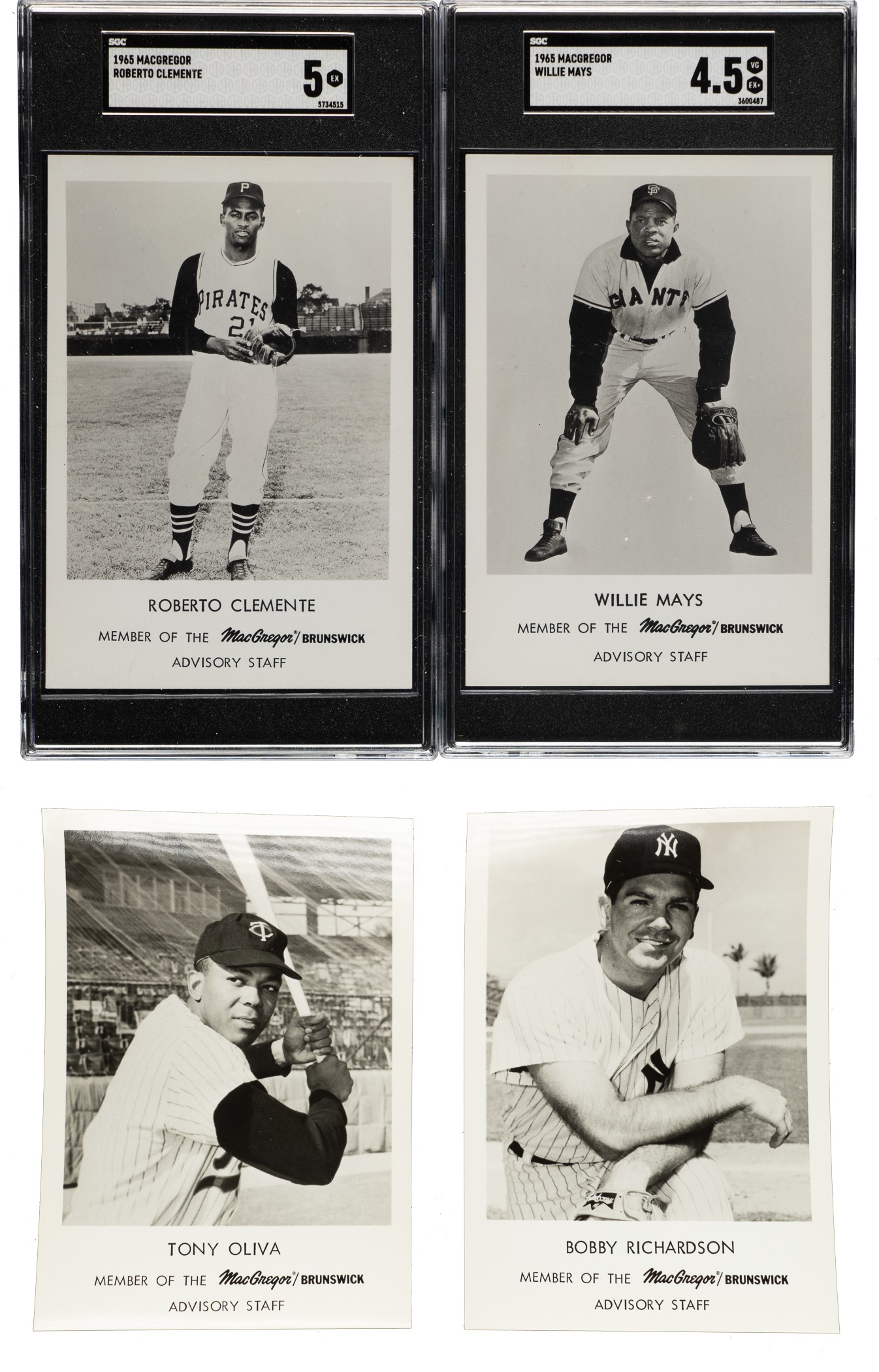 1965 MacGregor Complete Set (10) Including Roberto Clemente and Willie ...