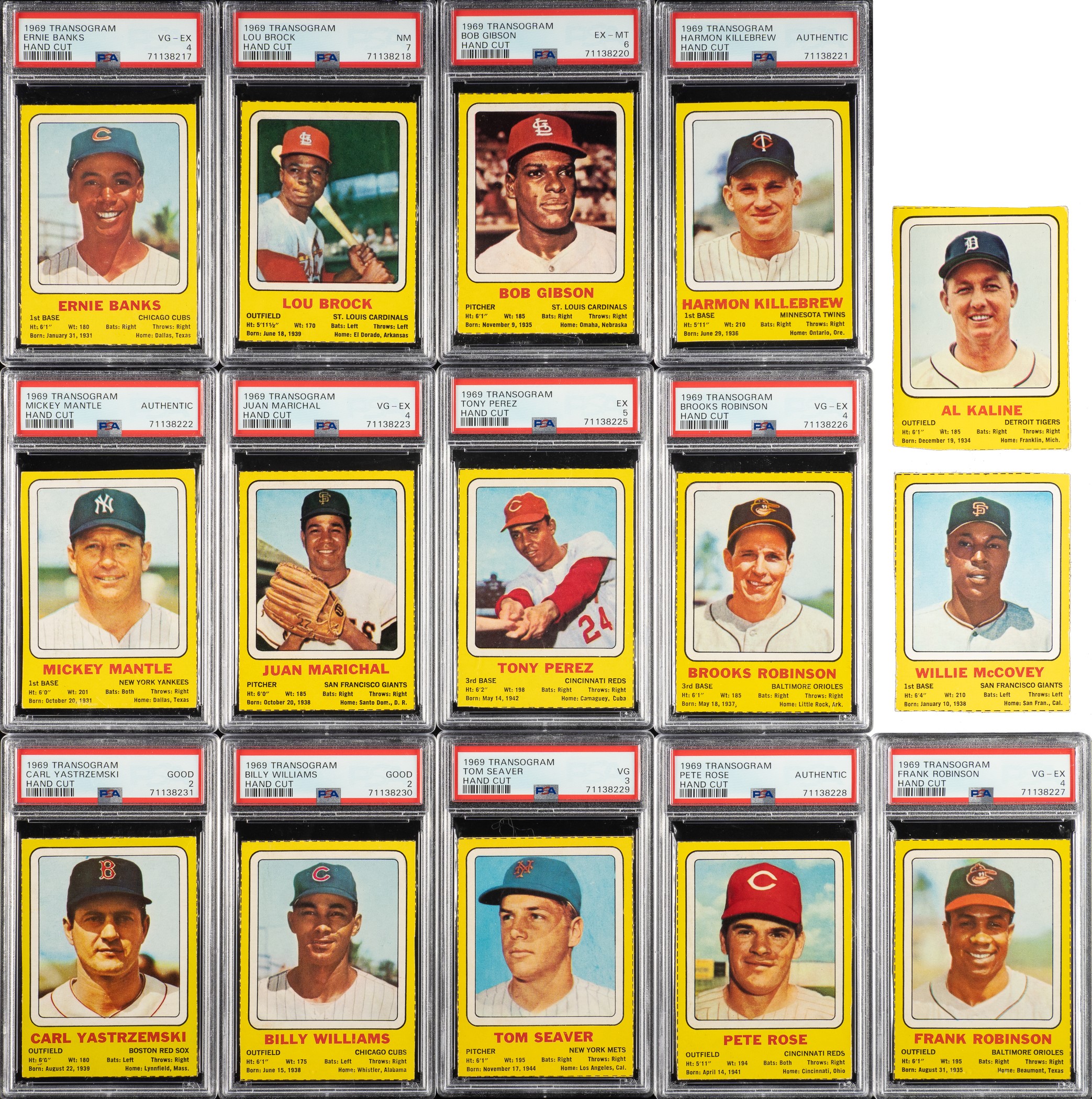 1969 Transogram Complete Set (60) Including 16 PSA-Graded Cards | REA ...