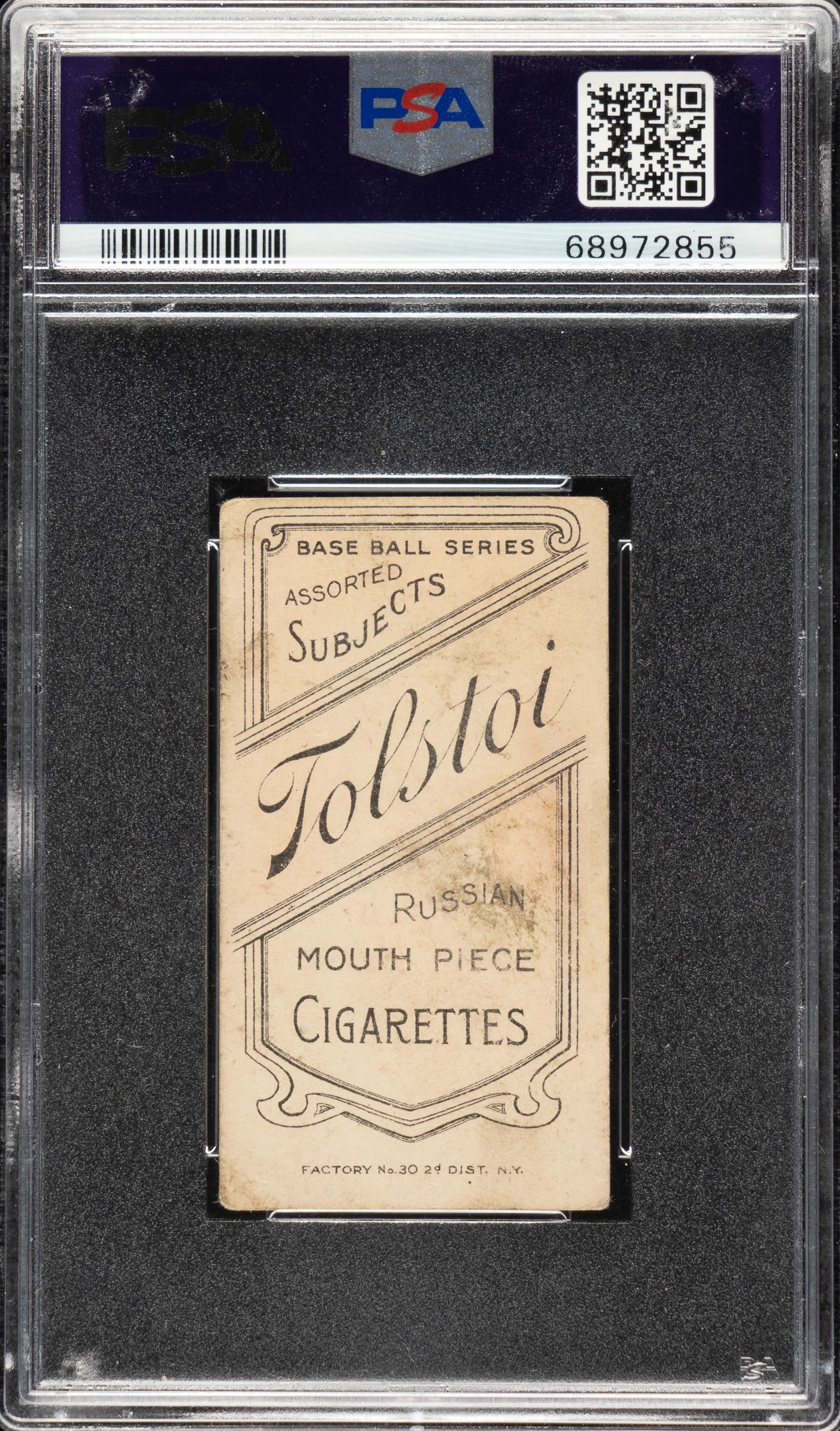 1909-1911 T206 White Border Claude Rossman PSA GOOD+ 2.5 - Tolstoi Back - The ONLY PSA-Graded ...