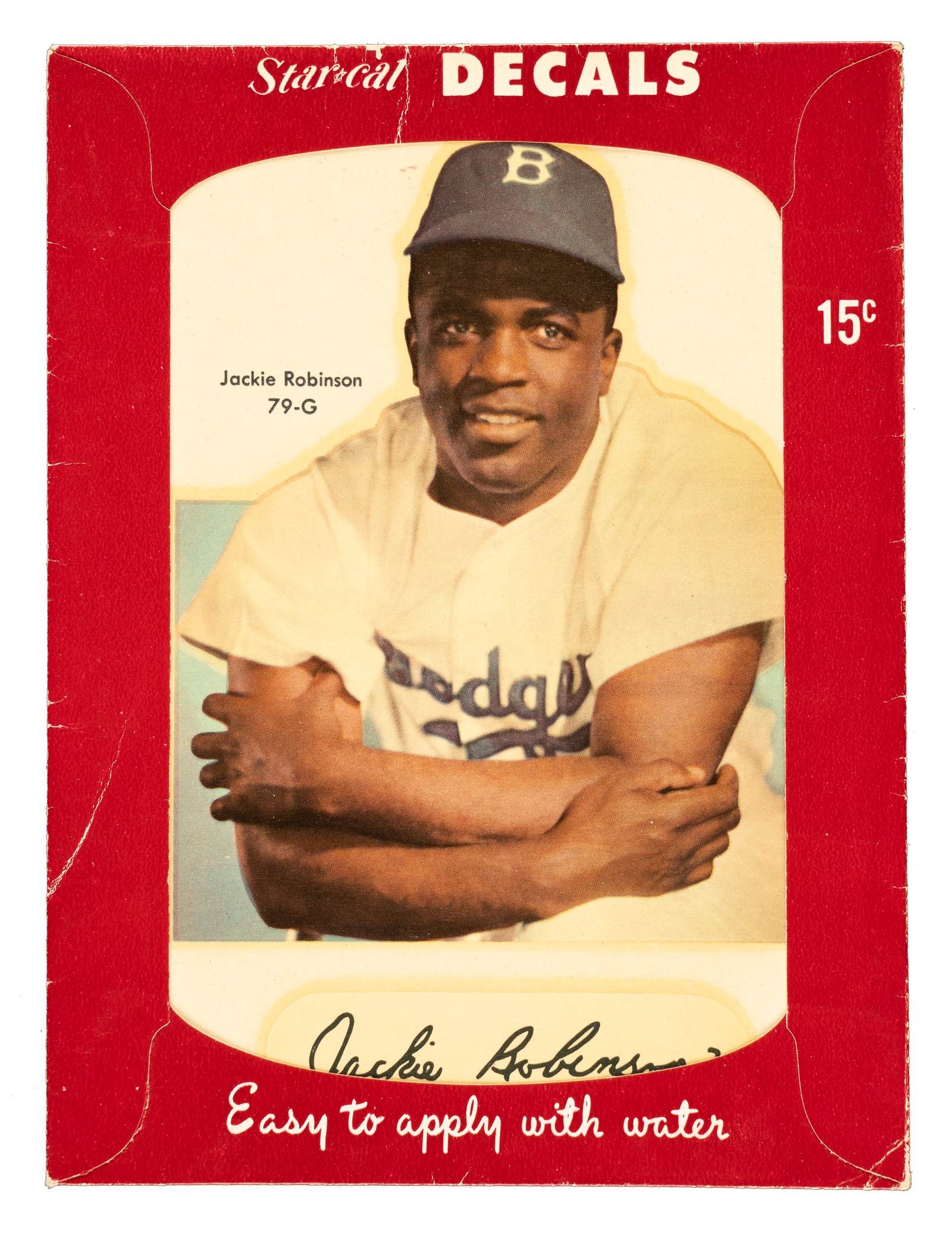 1952 Star-Cal Decals Type 1 #79-G Jackie Robinson | REA Archive