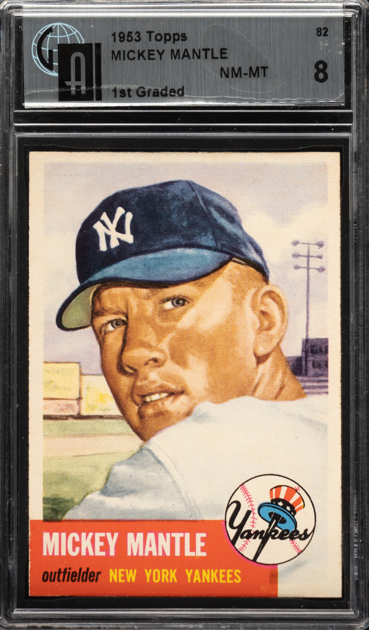 1953 Topps #82 Mickey Mantle GAI NM-MT 8 | REA Archive