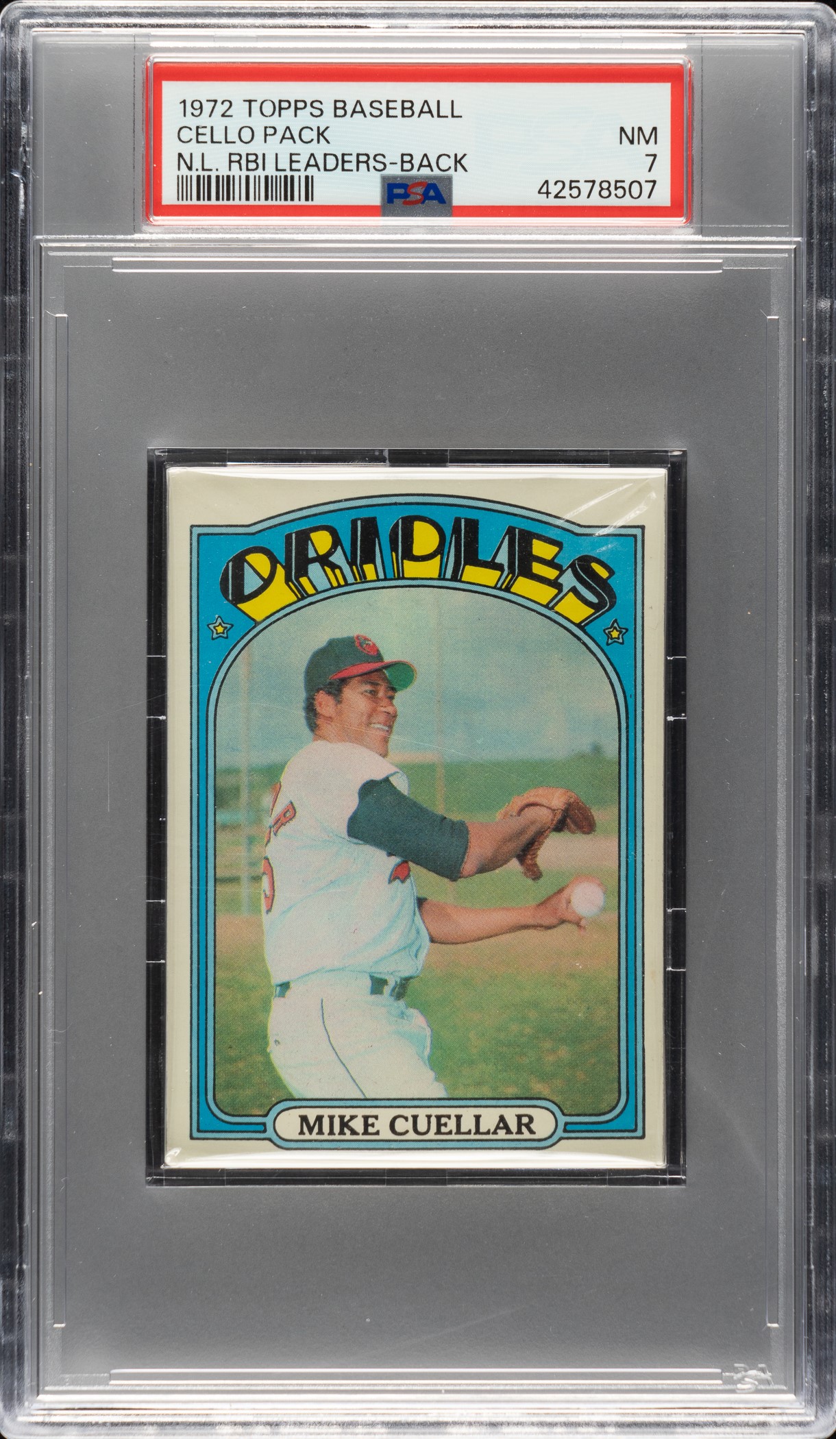 1972 Topps First Series Unopened Cello Pack PSA NM 7 - NL RBI Leaders ...