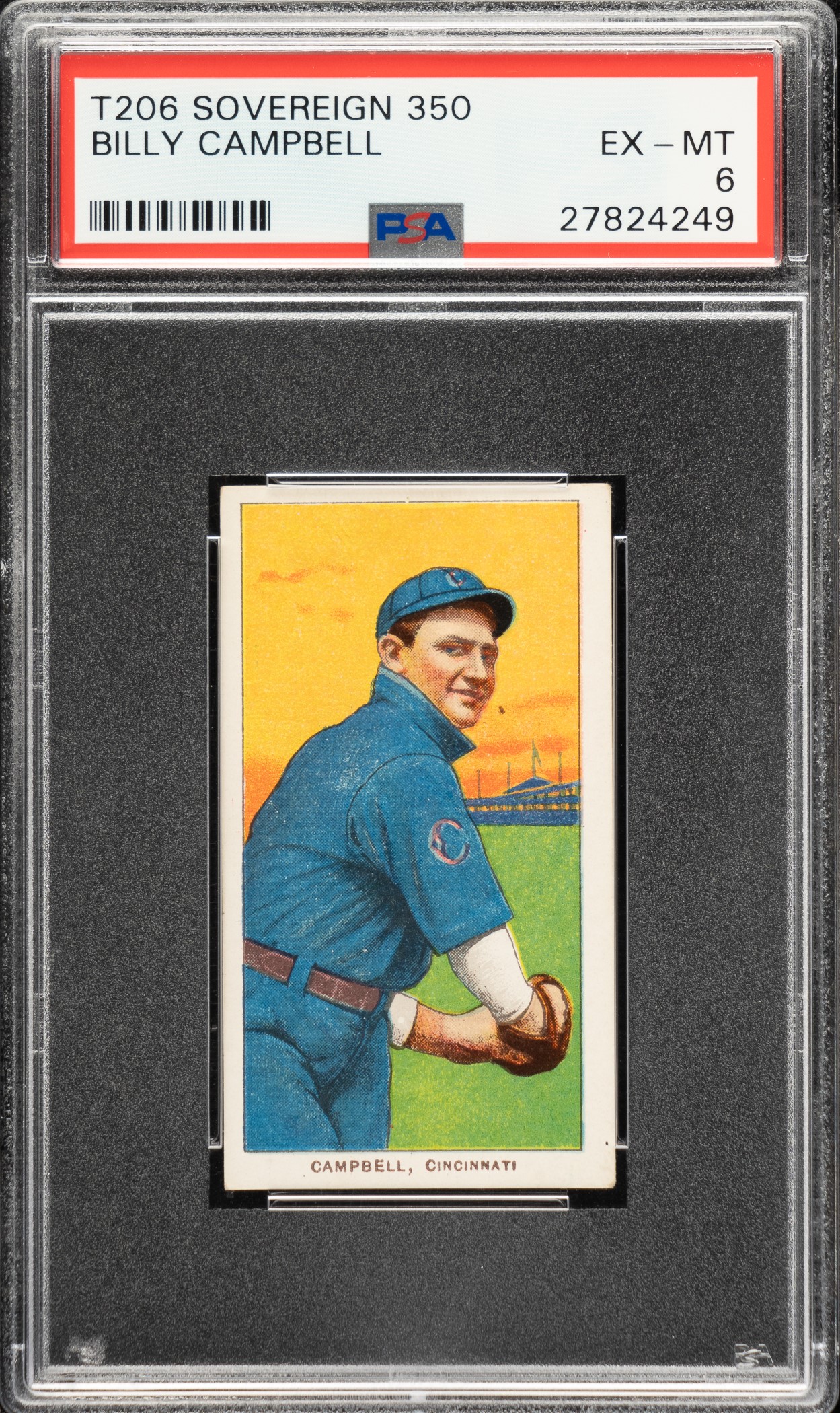 1909-1911 T206 White Border Billy Campbell PSA EX-MT 6 - Sovereign 350 ...