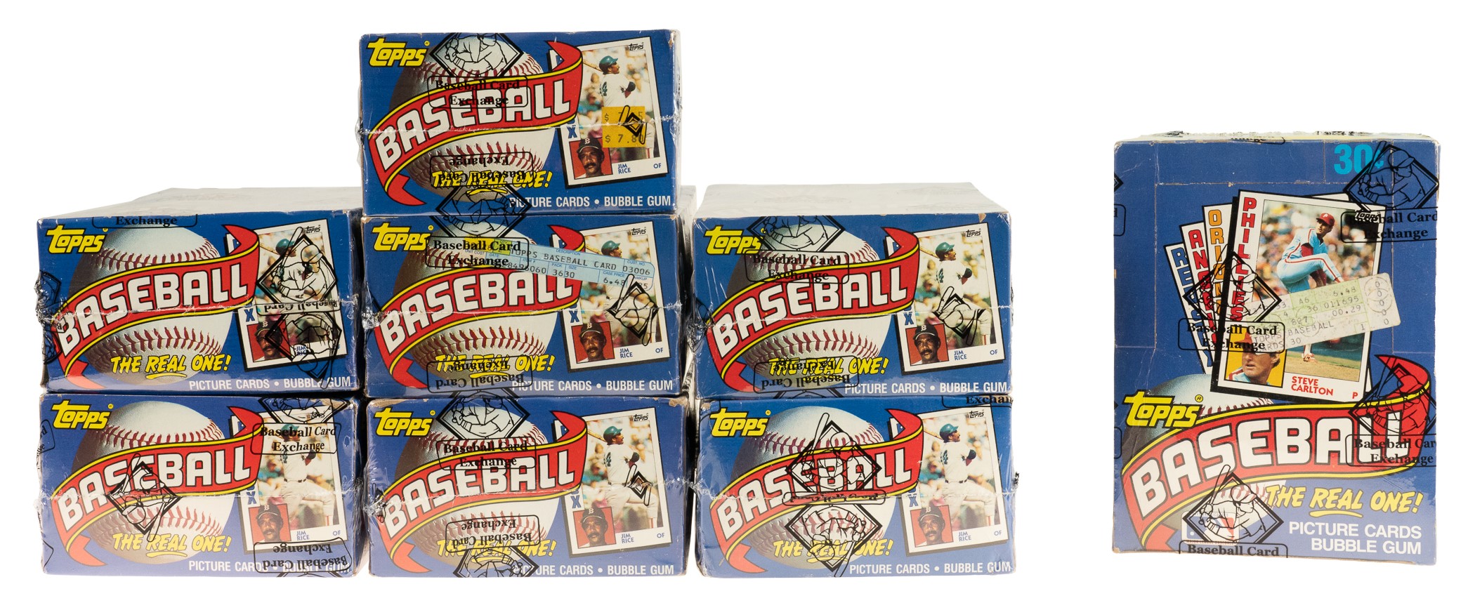 1984 Topps Unopened Wax Box Collection (8 Boxes, 288 Packs) - BBCE ...