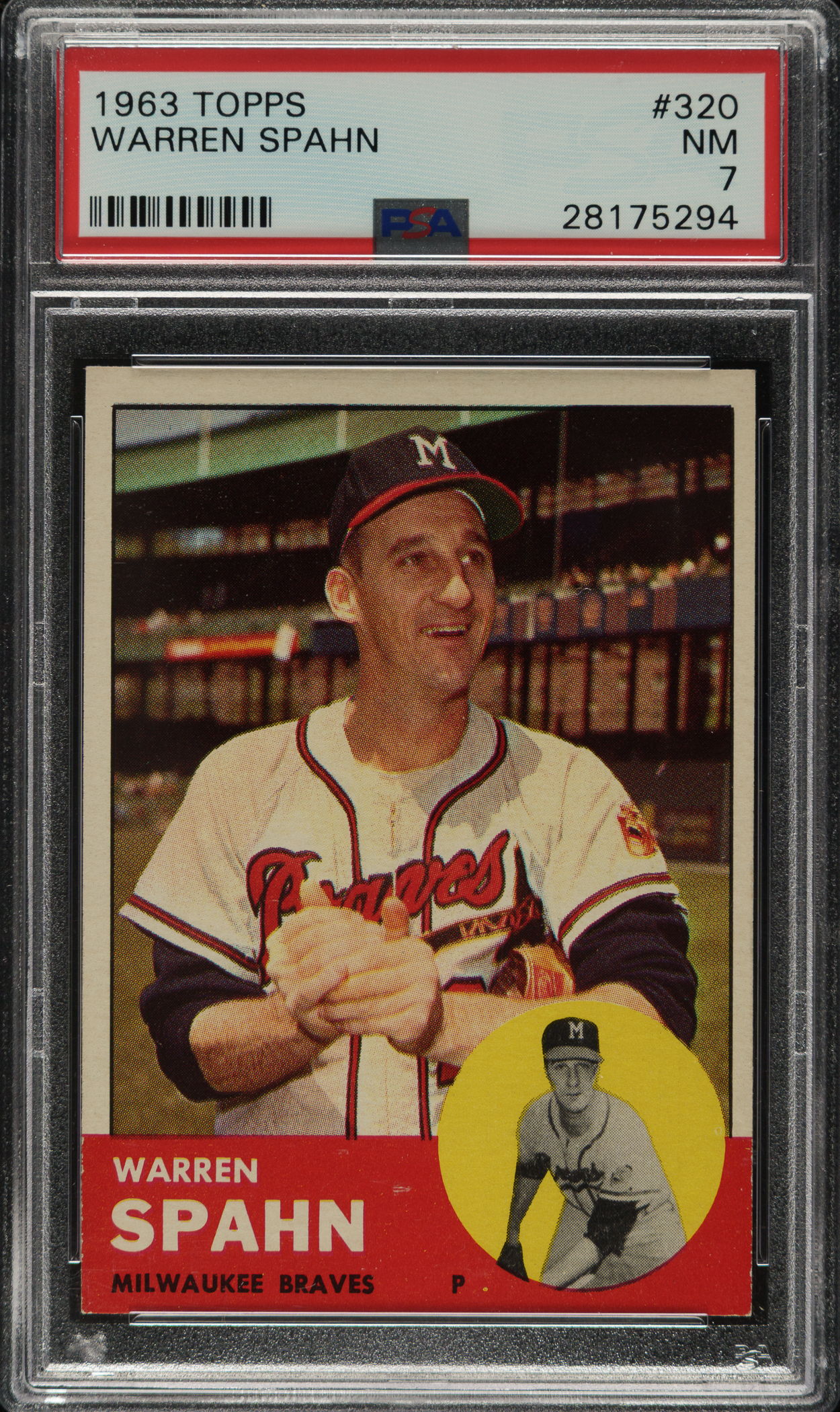 1963 Topps #320 Warren Spahn PSA NM 7 | REA Archive